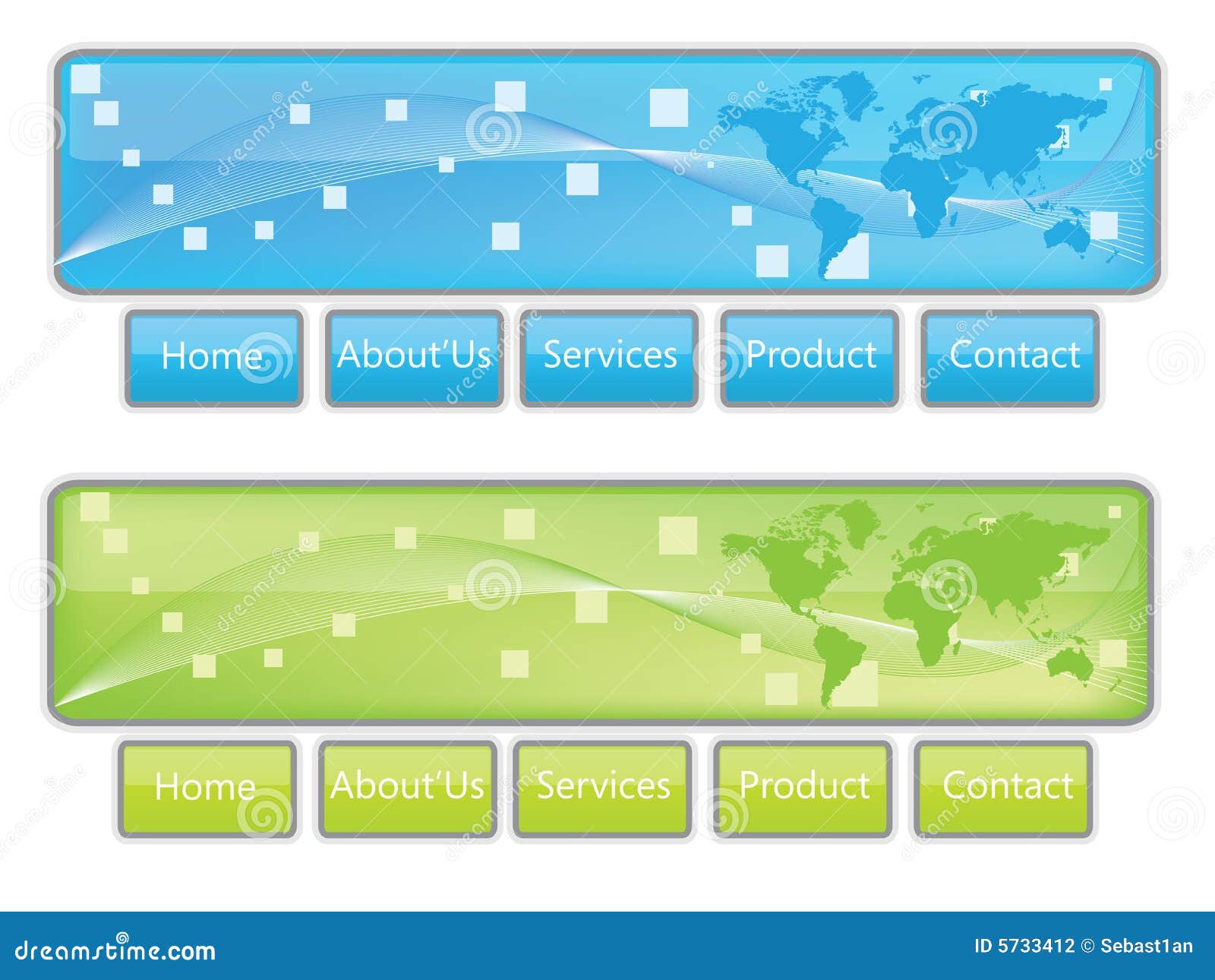 Banner and menu stock vector. Illustration of banners - 5733412