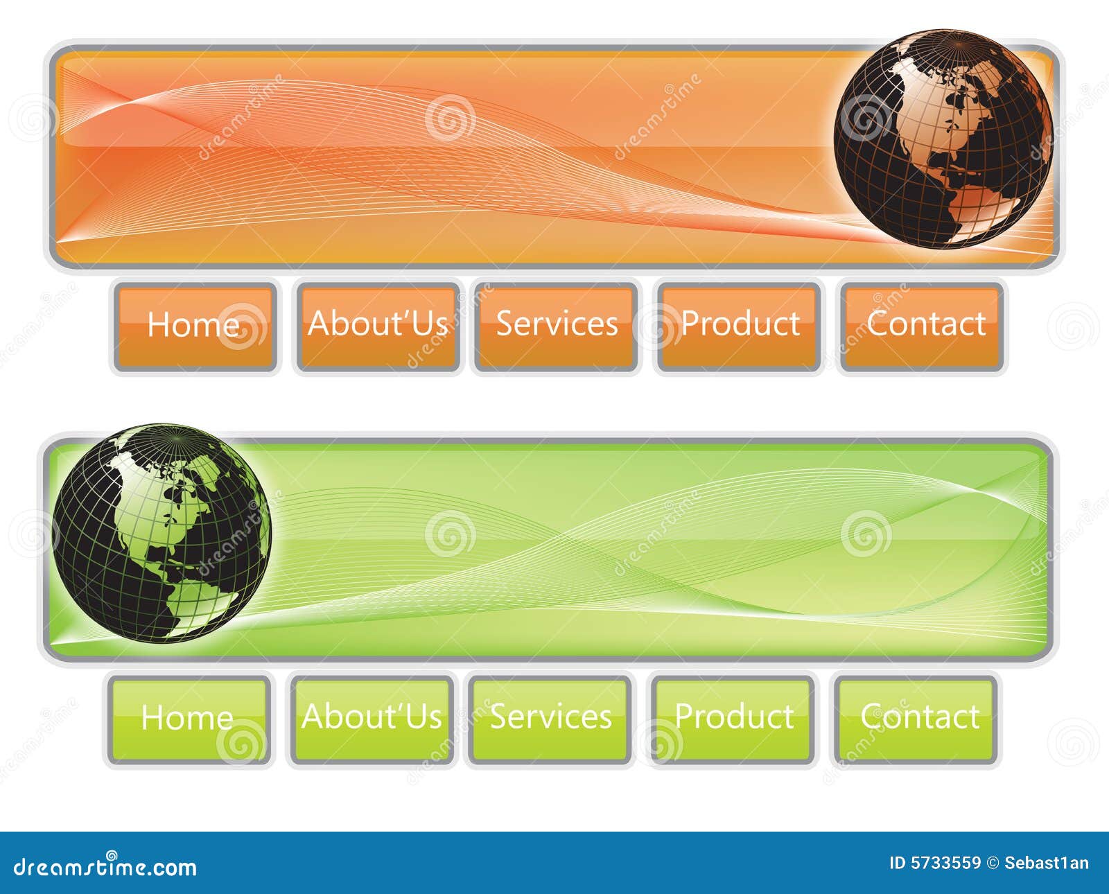 Banner and menu stock vector. Illustration of chart, blur - 5733559