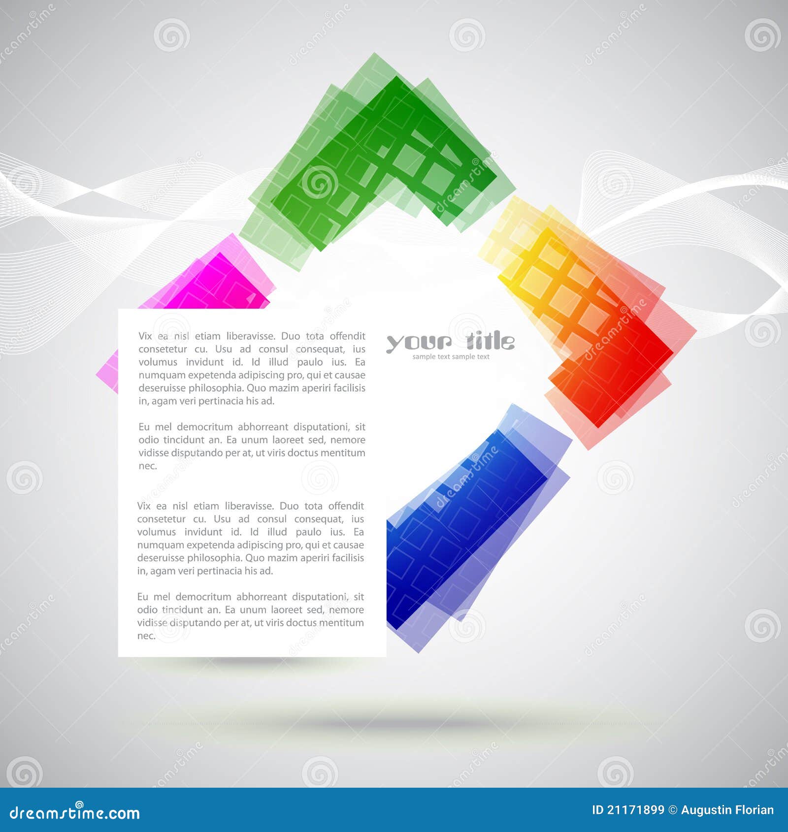 Banner Met Regenboog Gekleurde Vorm Vector Illustratie - Illustration ...