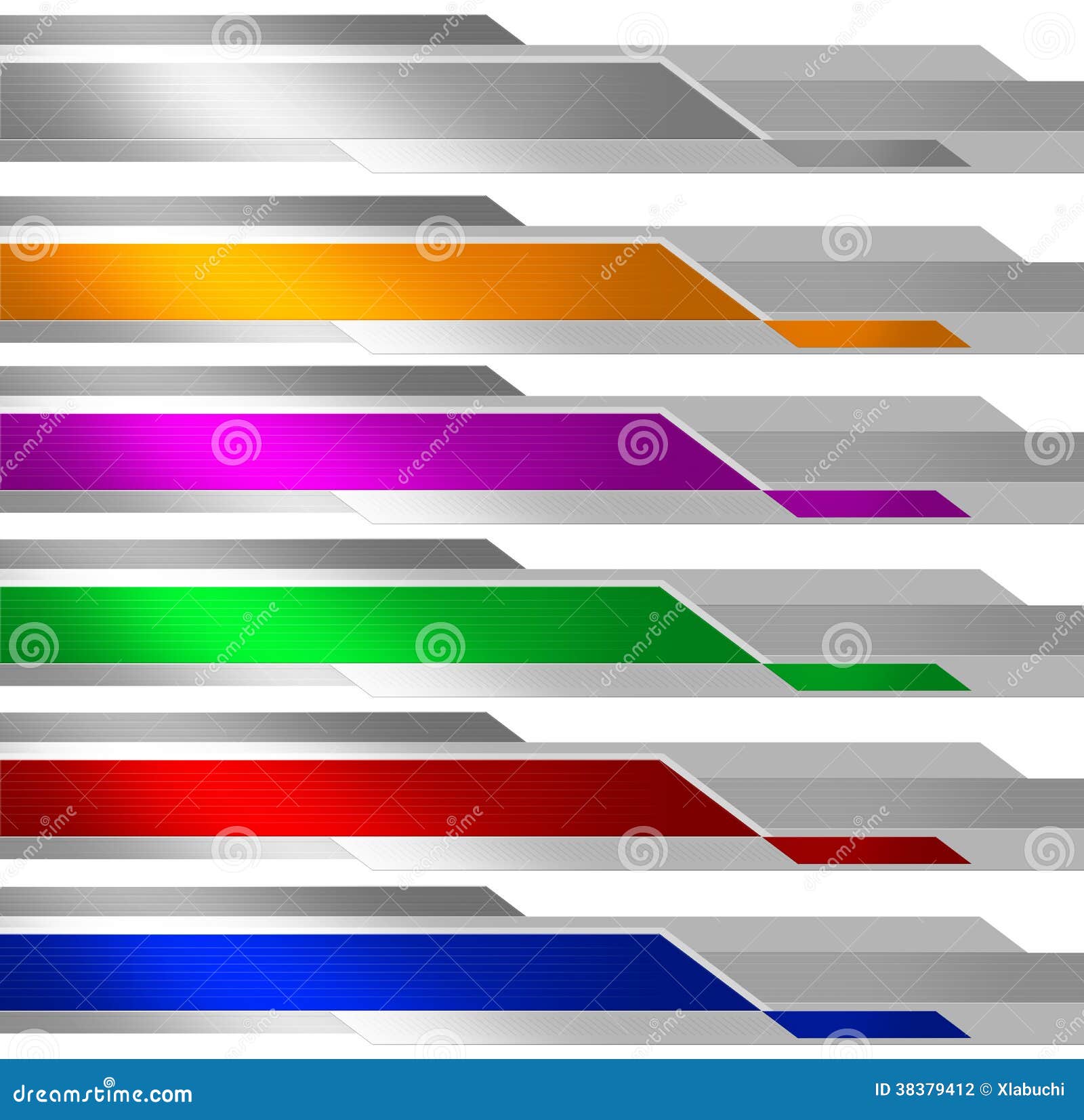 Banner Metalic Multicolor stock illustration. Illustration of blue ...