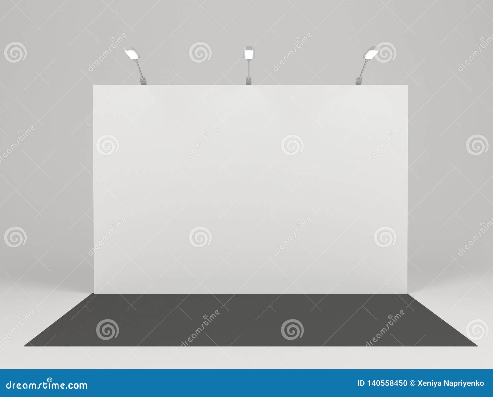 Banner 3x2 Meters. 3d Render. Blank Template for Your Design. Stock ...