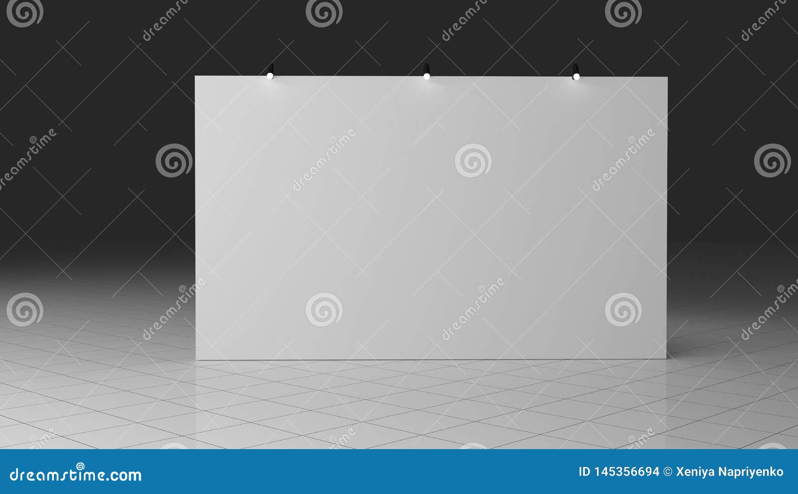 Banner 3x5 Meters. Realistic 3d Render Stock Illustration ...