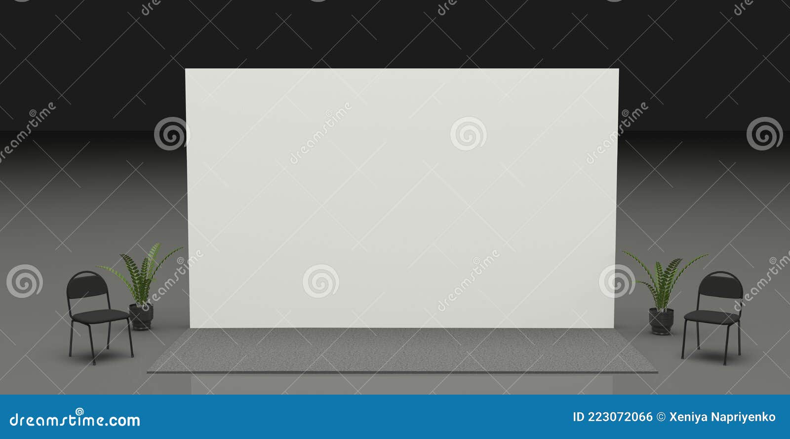 Banner 2x3 Meters. Realistic 3d Render. Template for Your Design Stock ...