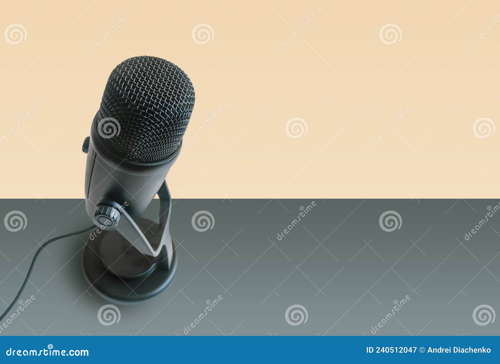 Banner with microphone stock image. Image of banner - 240512047