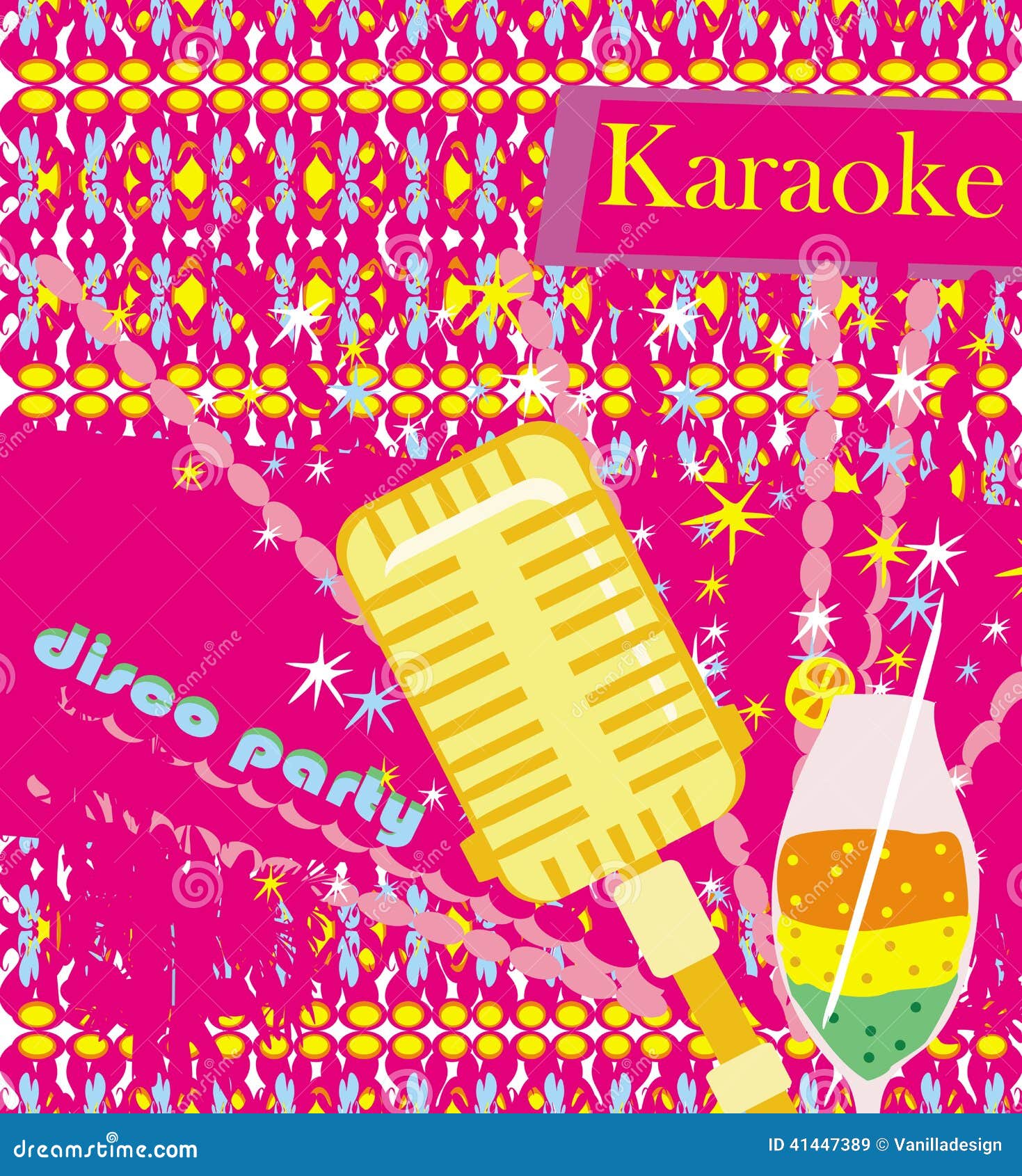 Banner with Microphone - Karaoke Party Design Stock Vector ...