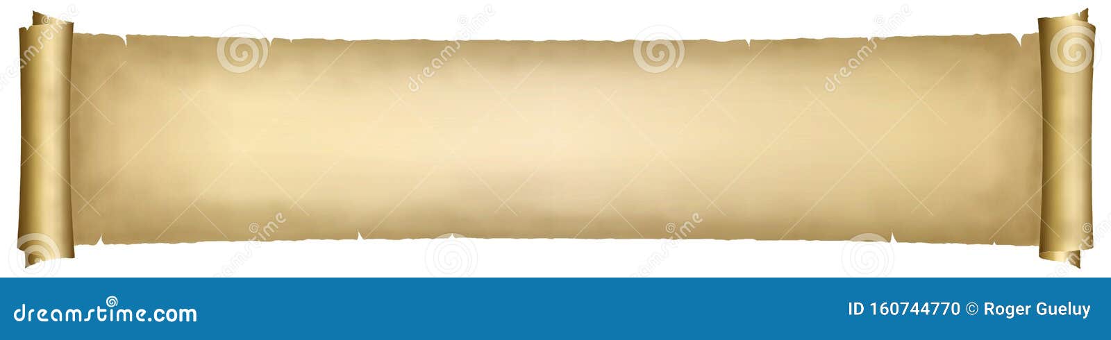 Banner Mit Pergament Auf Weißem Hintergrund Stock Abbildung ...