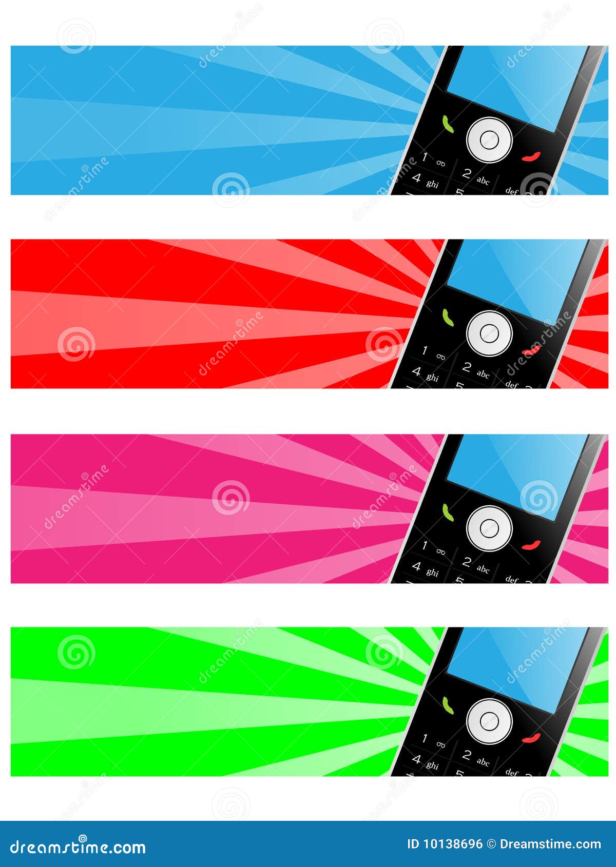 Banner with mobile phone stock vector. Illustration of talking - 10138696