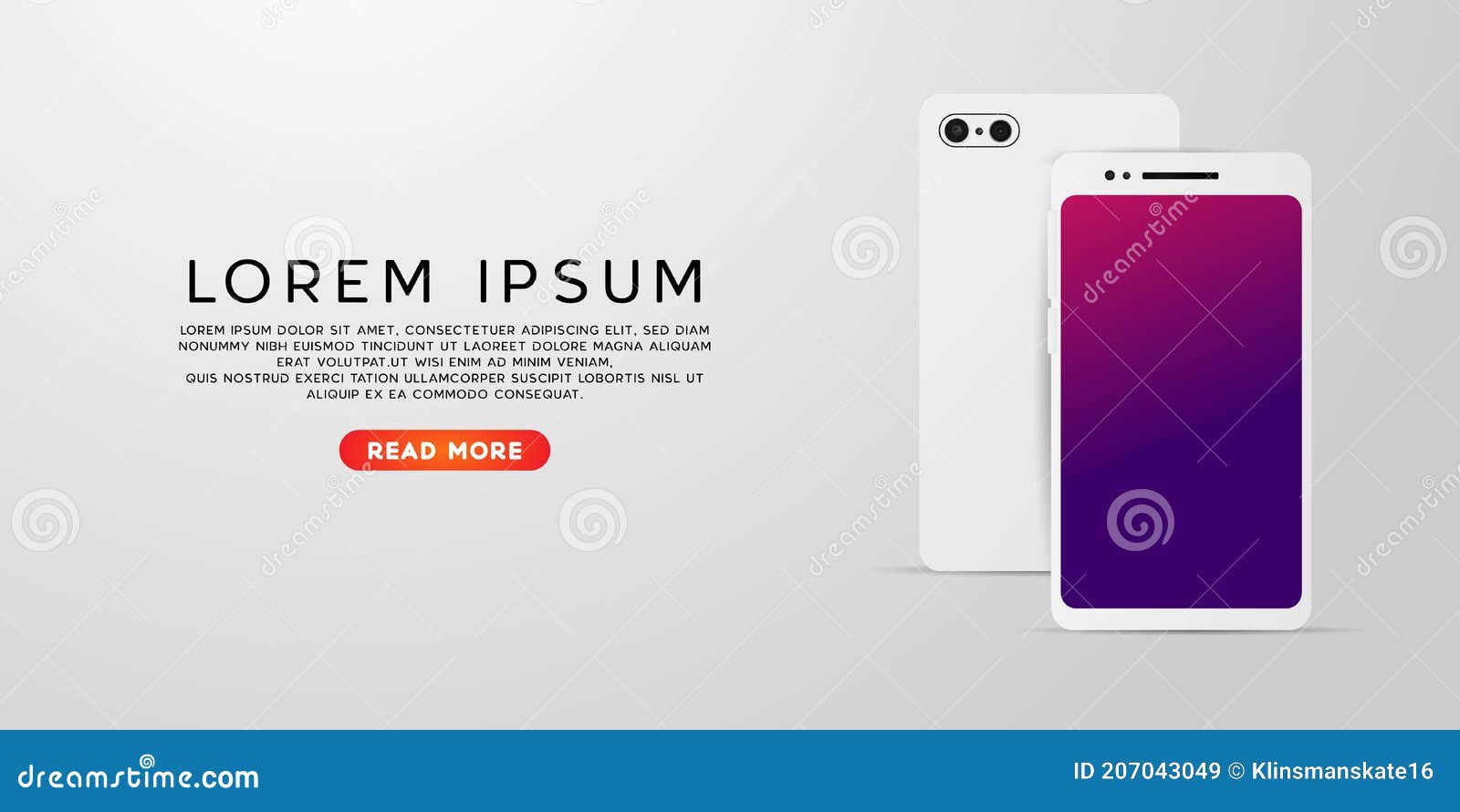 Banner Mobile Phone Template Design Vector Stock Illustration ...