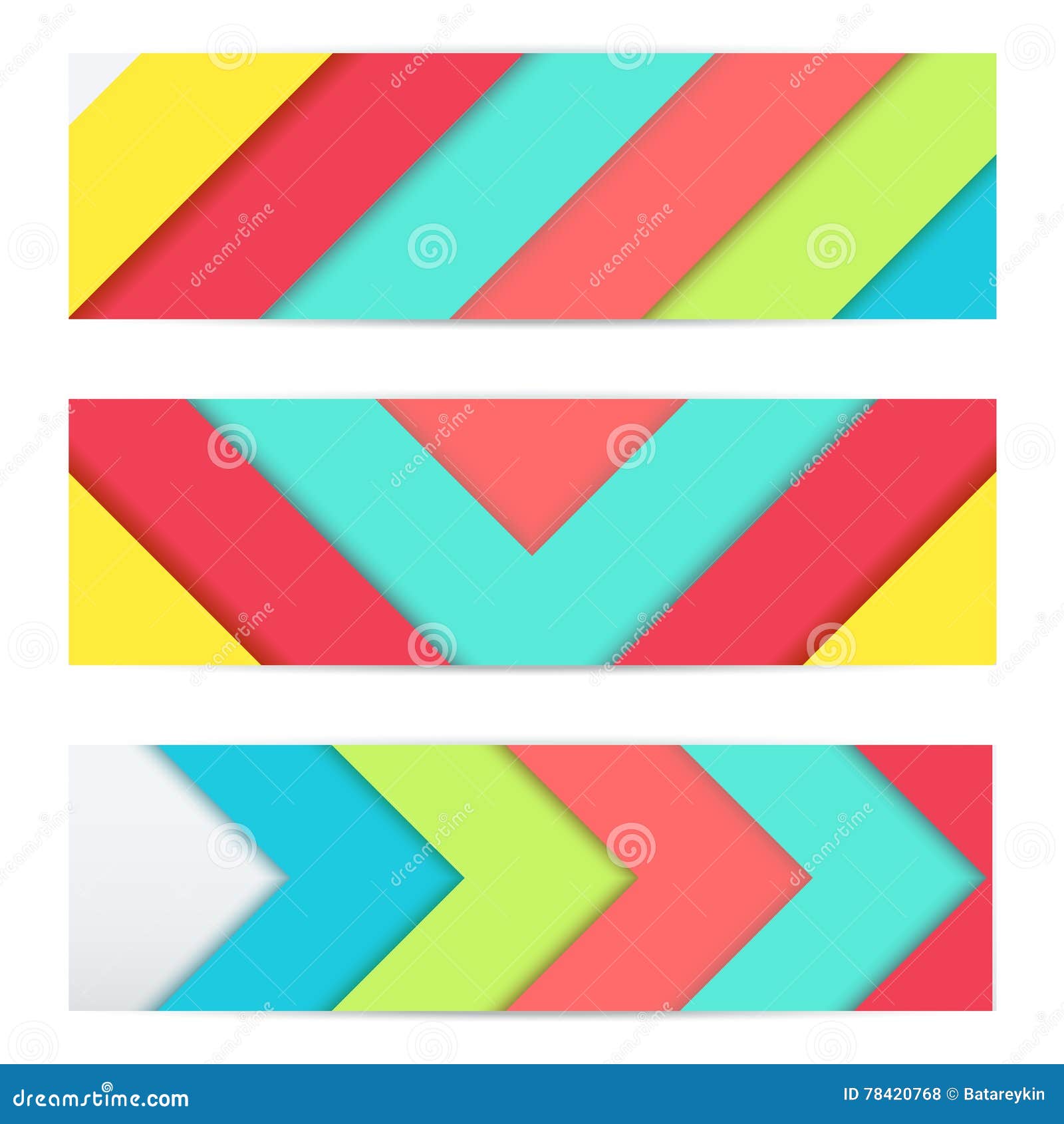 Banner of Modern Material Design. Stock Vector - Illustration of layout ...