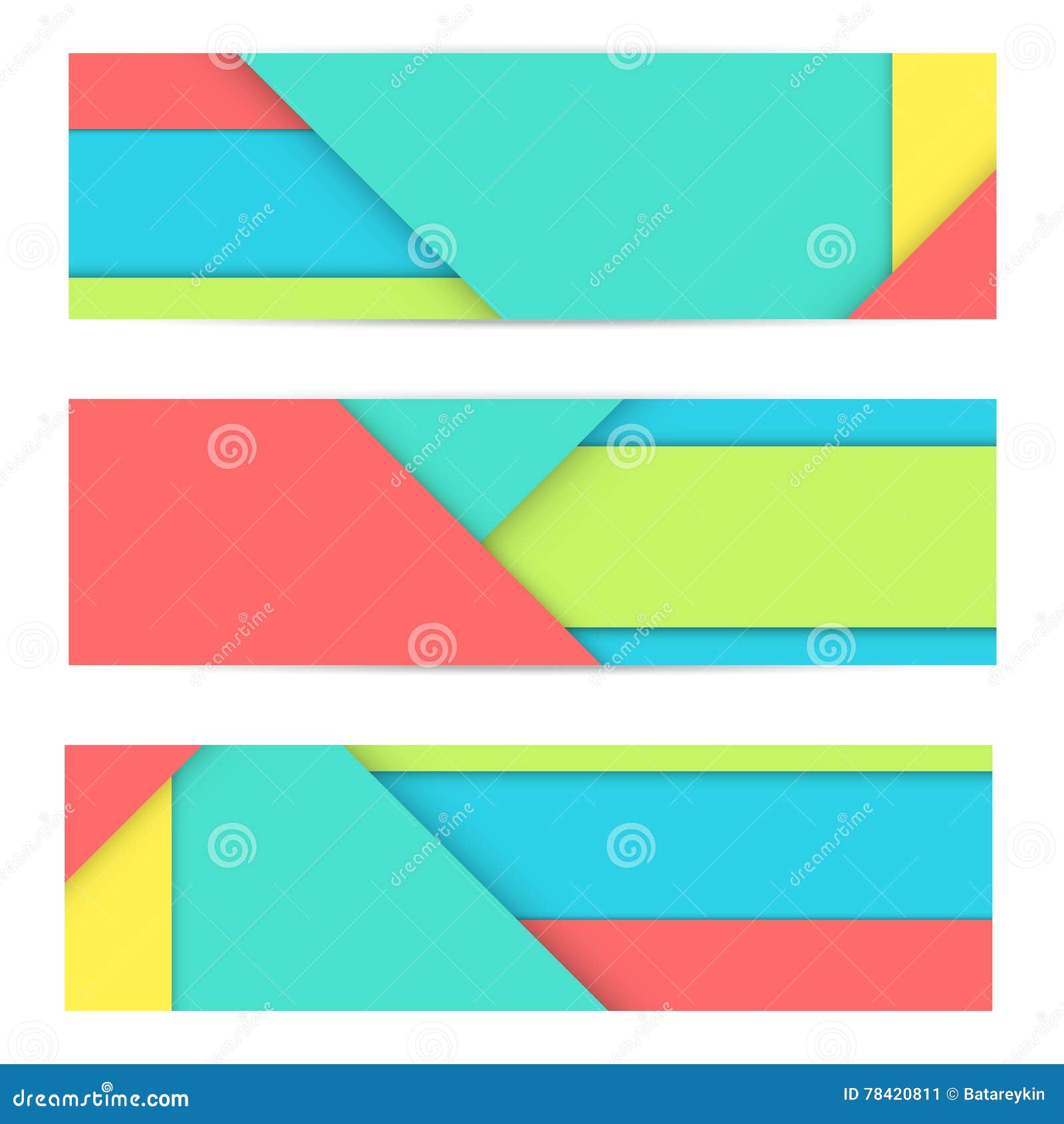 Banner of Modern Material Design. Stock Vector - Illustration of ...
