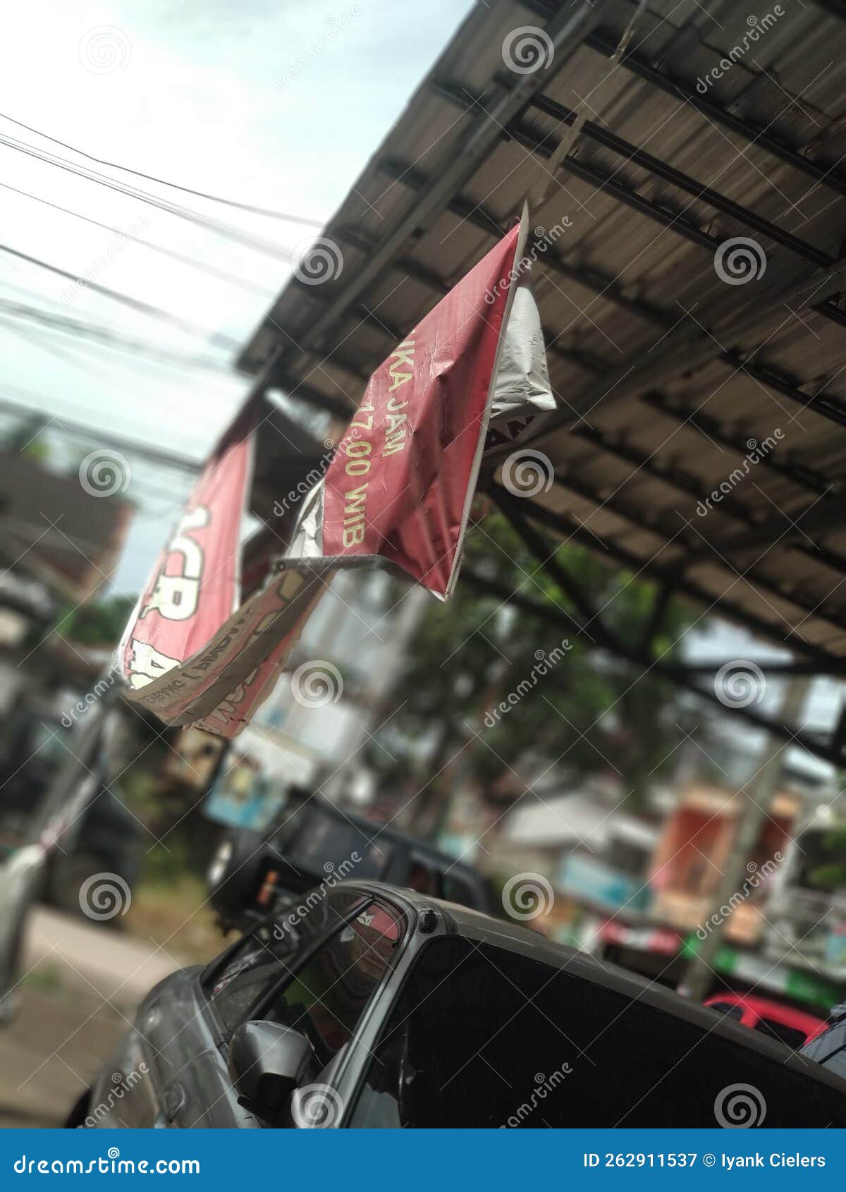 A Banner Name Workshop that Has Been Damaged by the Weather Editorial ...