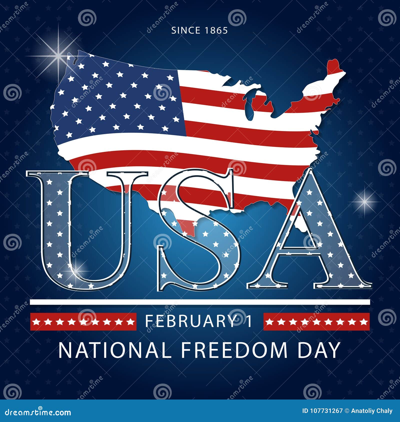 Banner of the National Day of Freedom of America. Vector Stock Vector ...