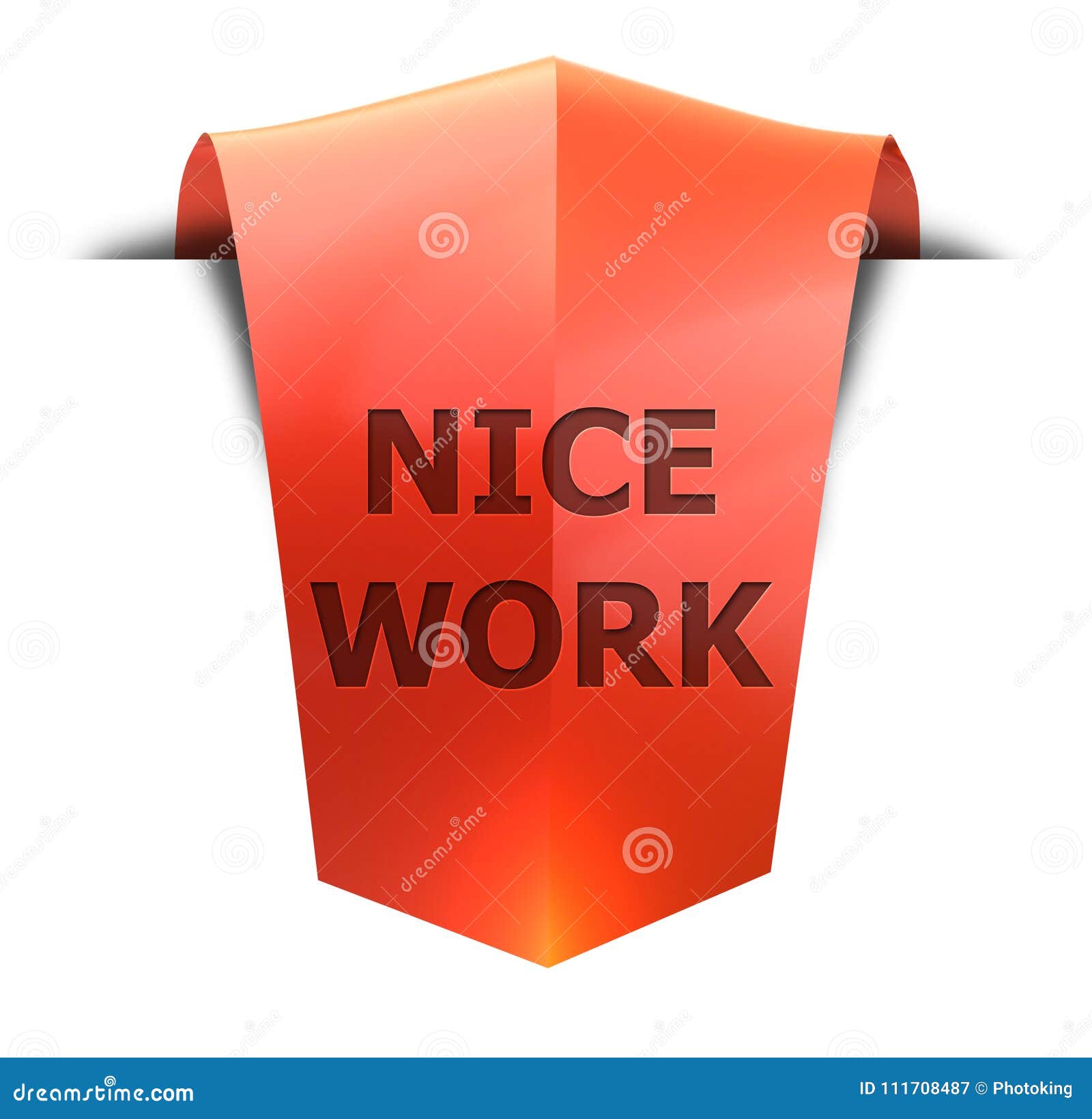 Banner nice work stock illustration. Illustration of design - 111708487