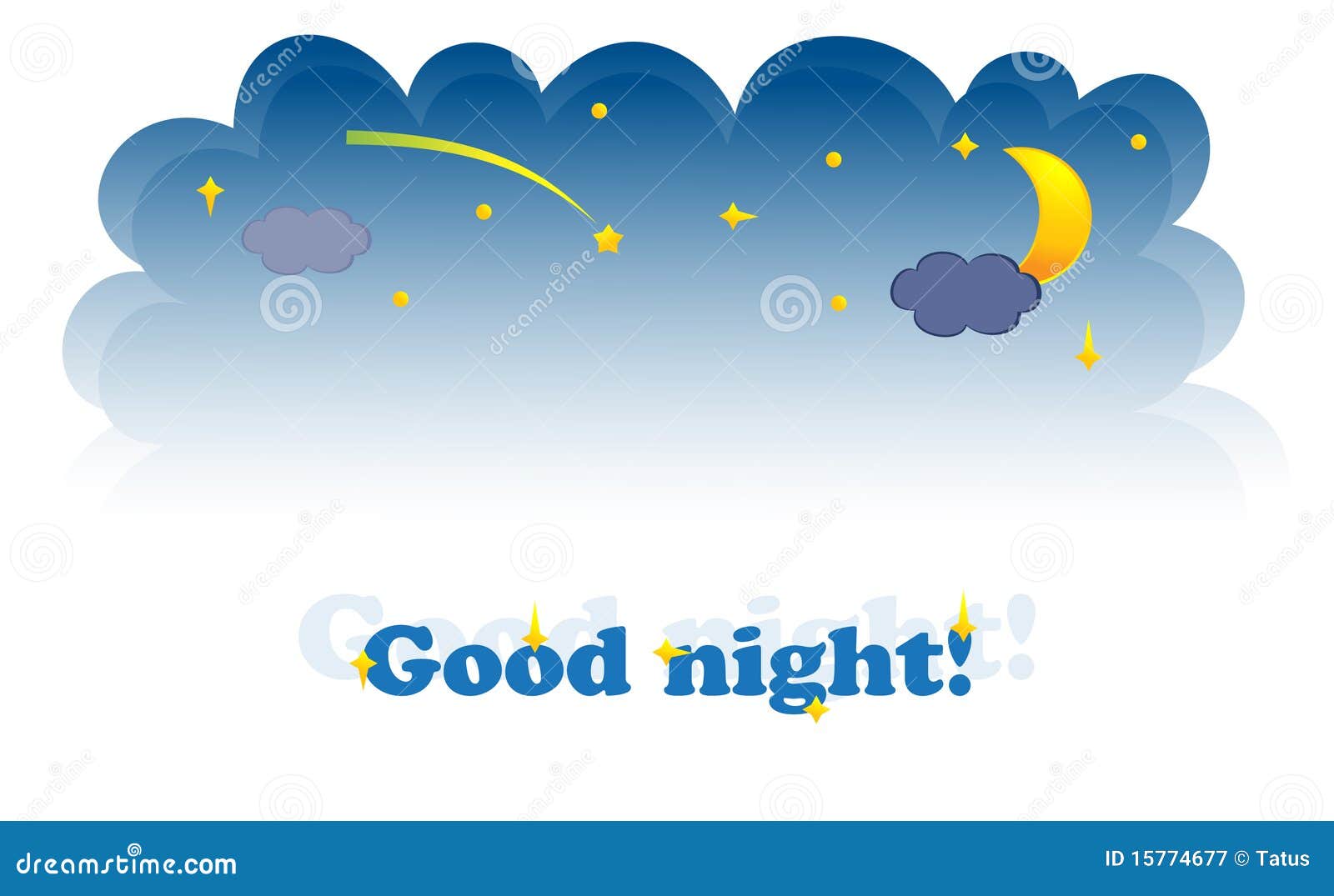 Banner of night-sky. stock vector. Illustration of light - 15774677