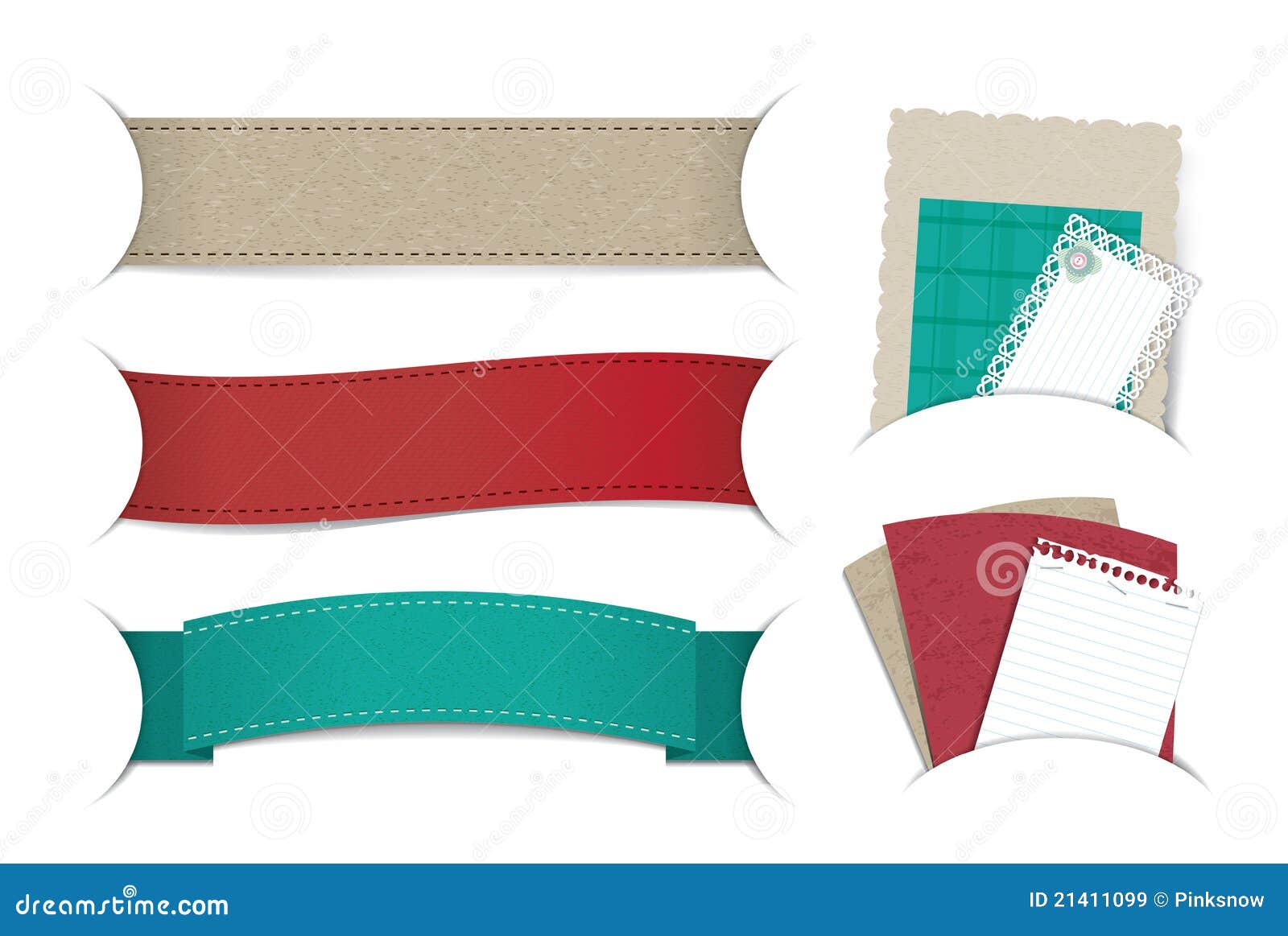 Banner & note paper stock vector. Illustration of label - 21411099