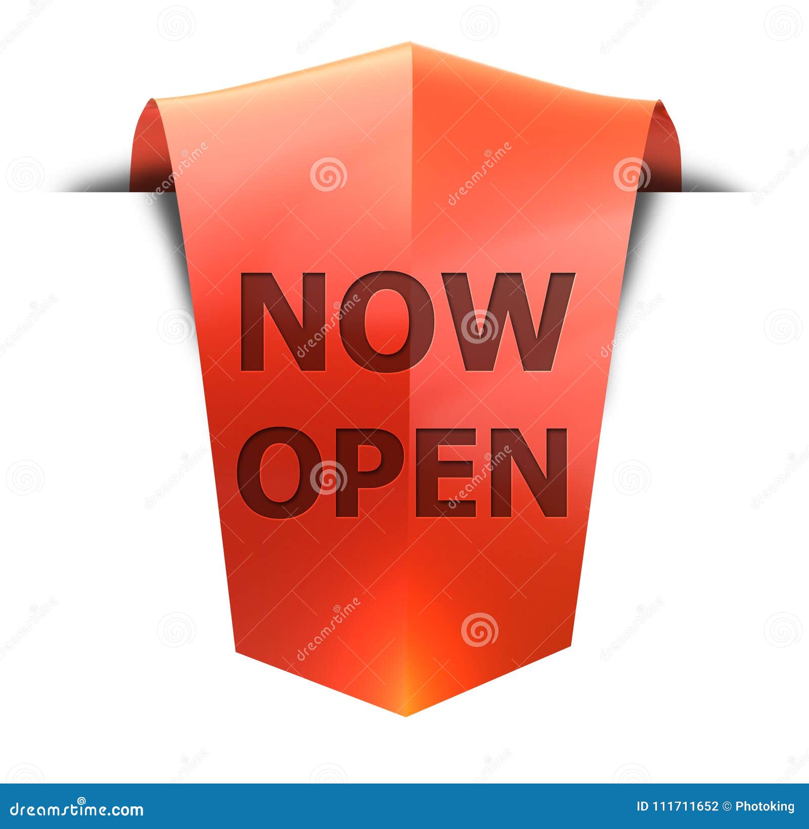 Banner now open stock illustration. Illustration of board - 111711652