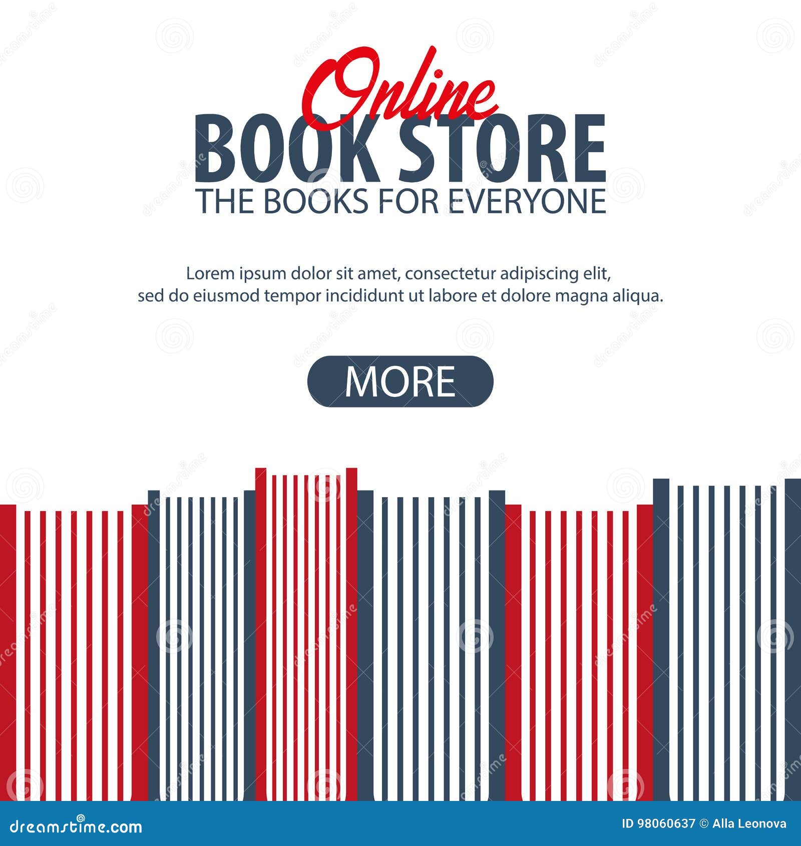 Banner Online Book Store. Stack of Books. Vector Illustration. Stock ...