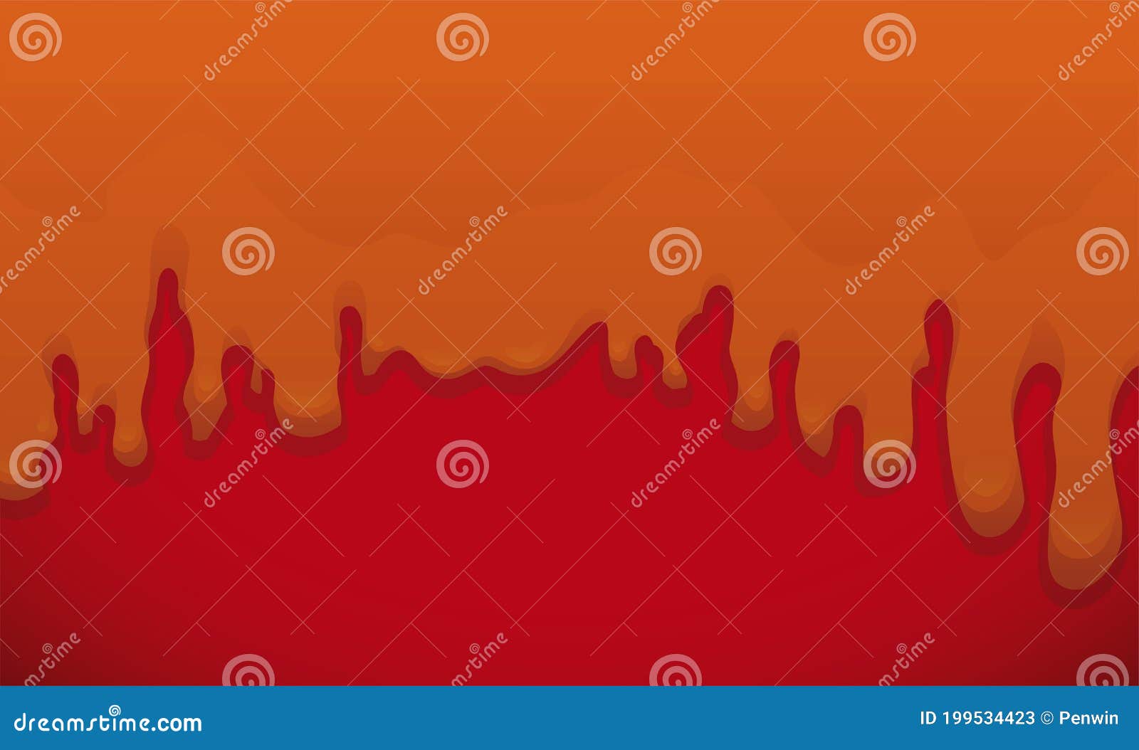 Orange Liquid Dripping Over Red Background, Vector Illustration Stock ...