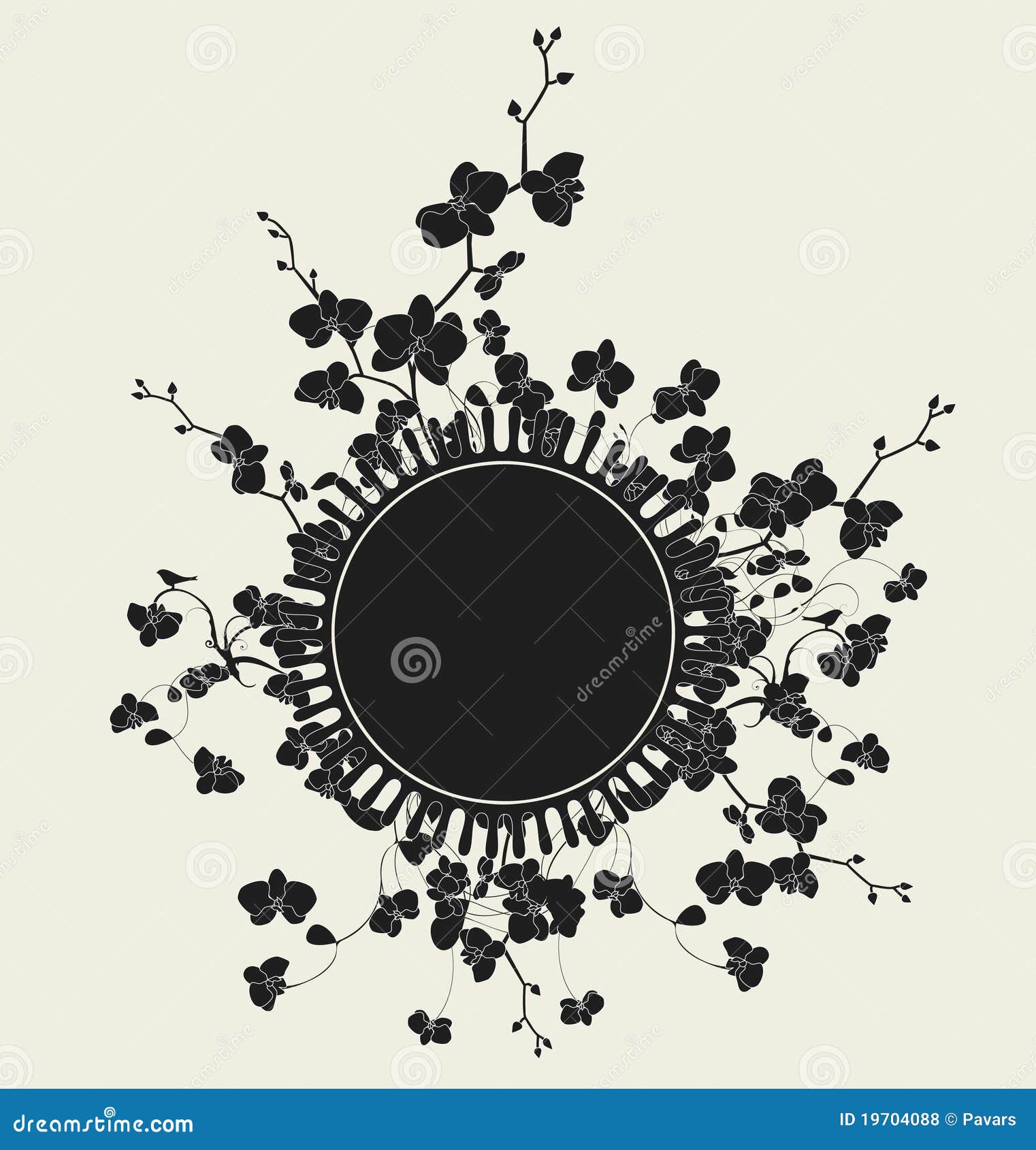 Banner with orchids stock vector. Illustration of curve - 19704088