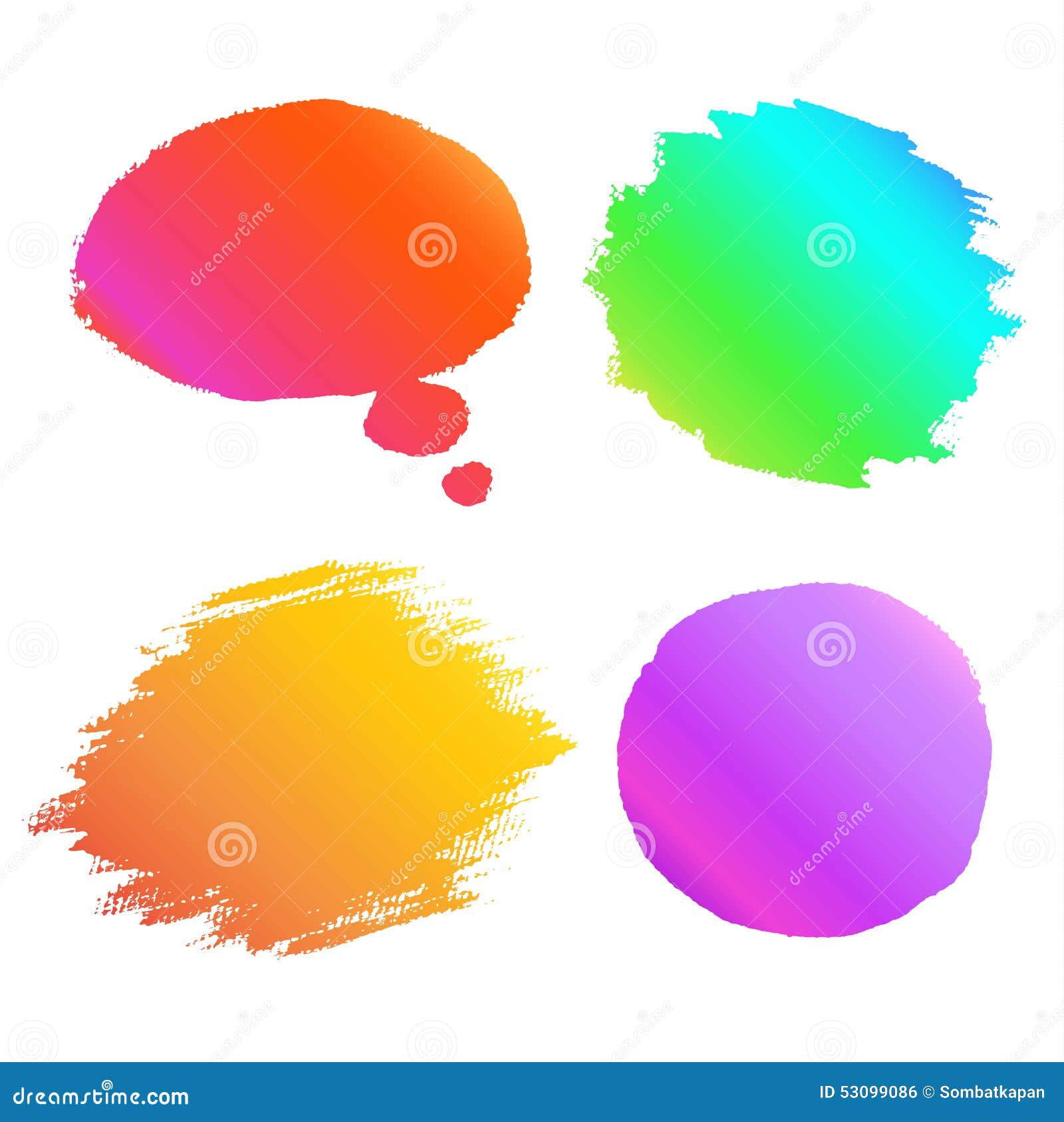 Banner paint gradient set. stock vector. Illustration of graphic - 53099086