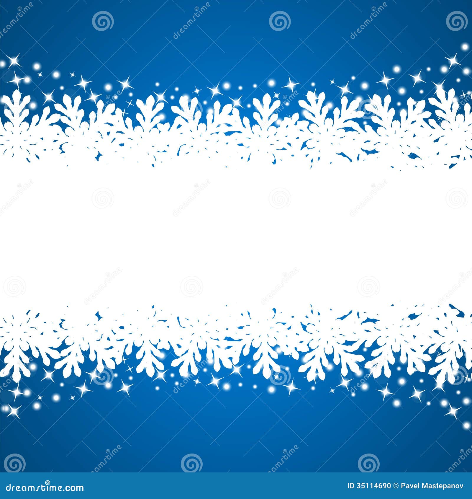 Banner with Paper Snowflakes Stock Vector - Illustration of card ...