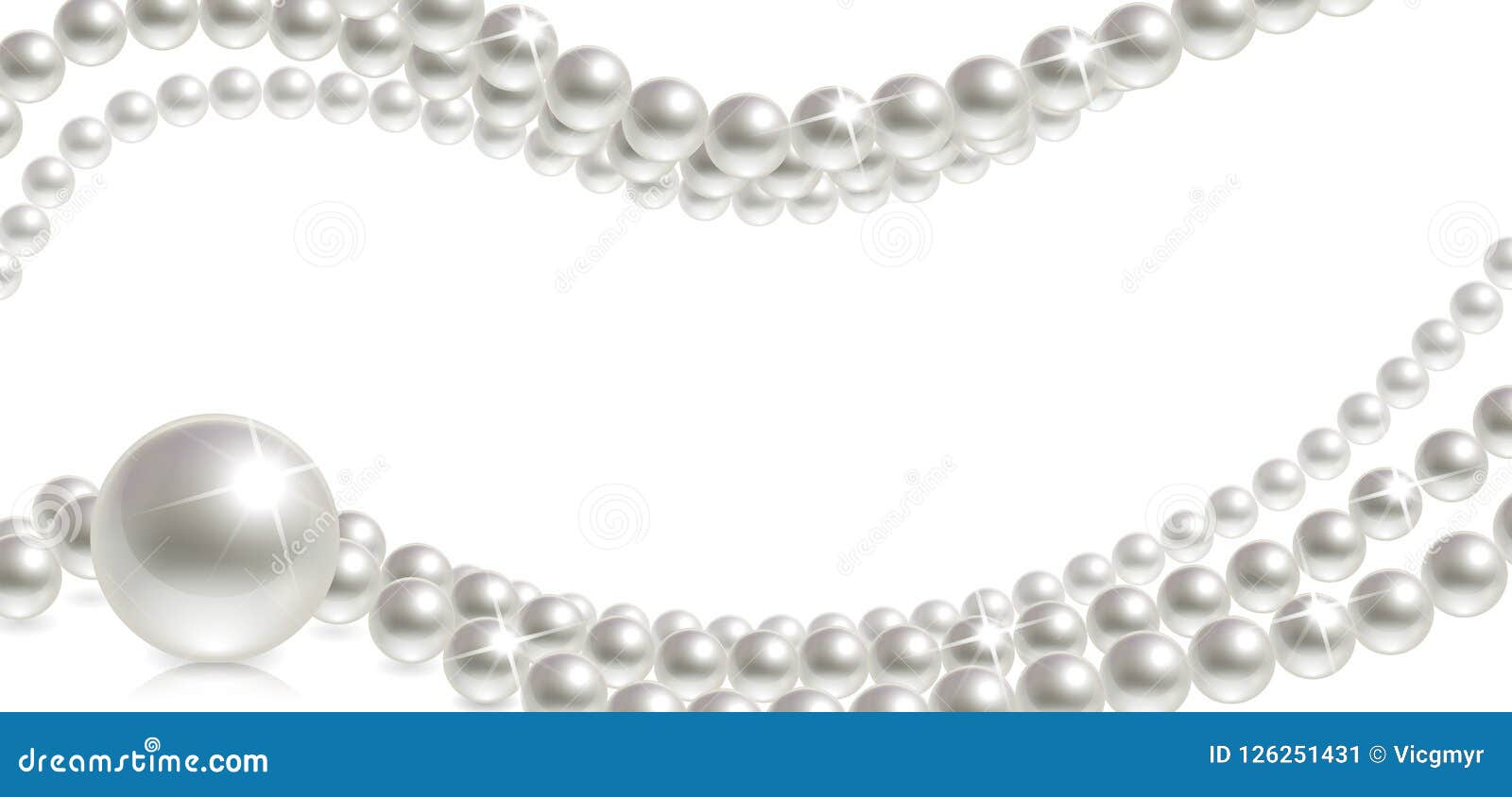 Banner with Pearls stock vector. Illustration of painting - 126251431