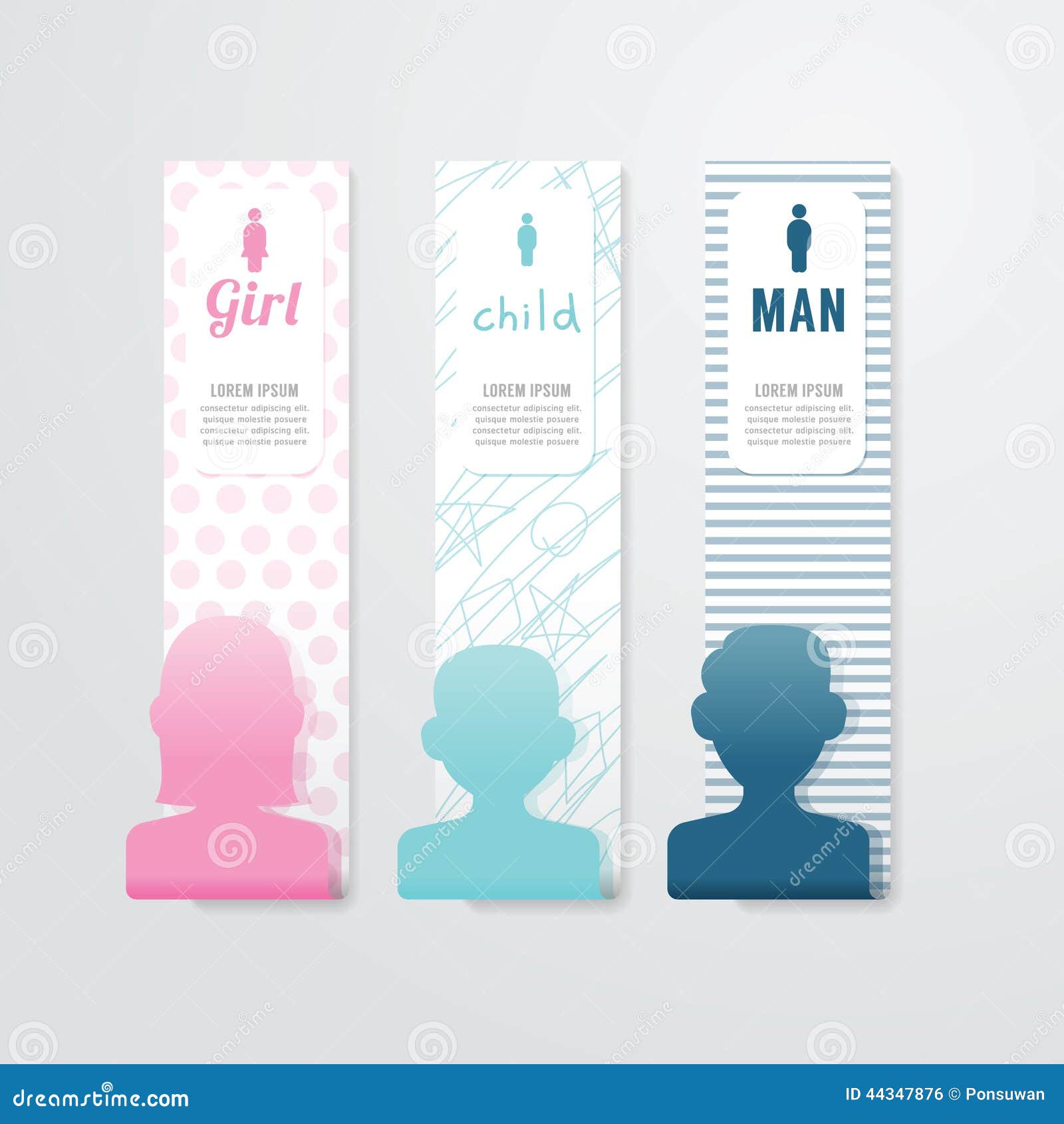Banner People Paper Template. Can Be Use for Your Design Stock Vector ...