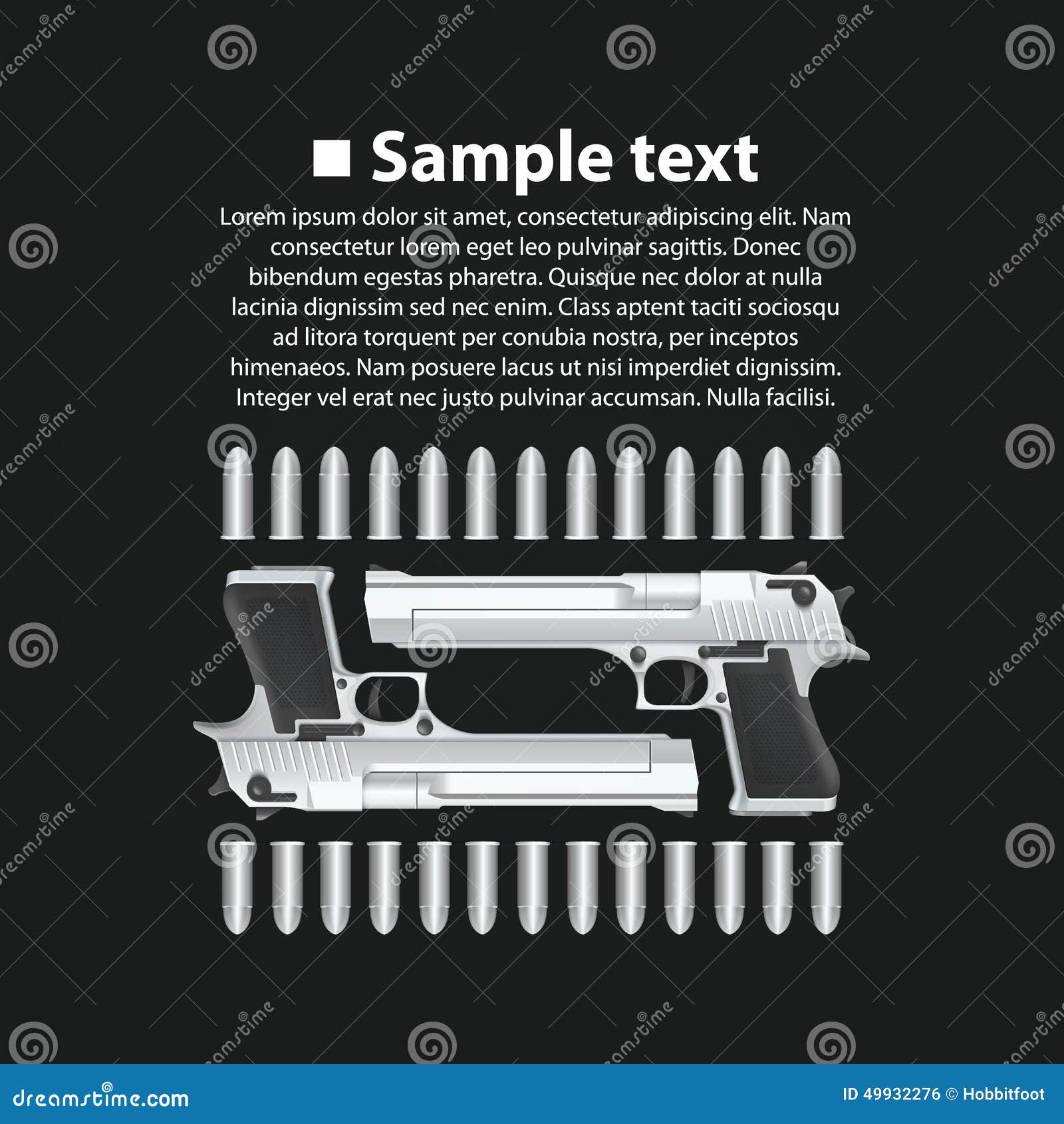 Banner pistols stock vector. Illustration of handgun - 49932276