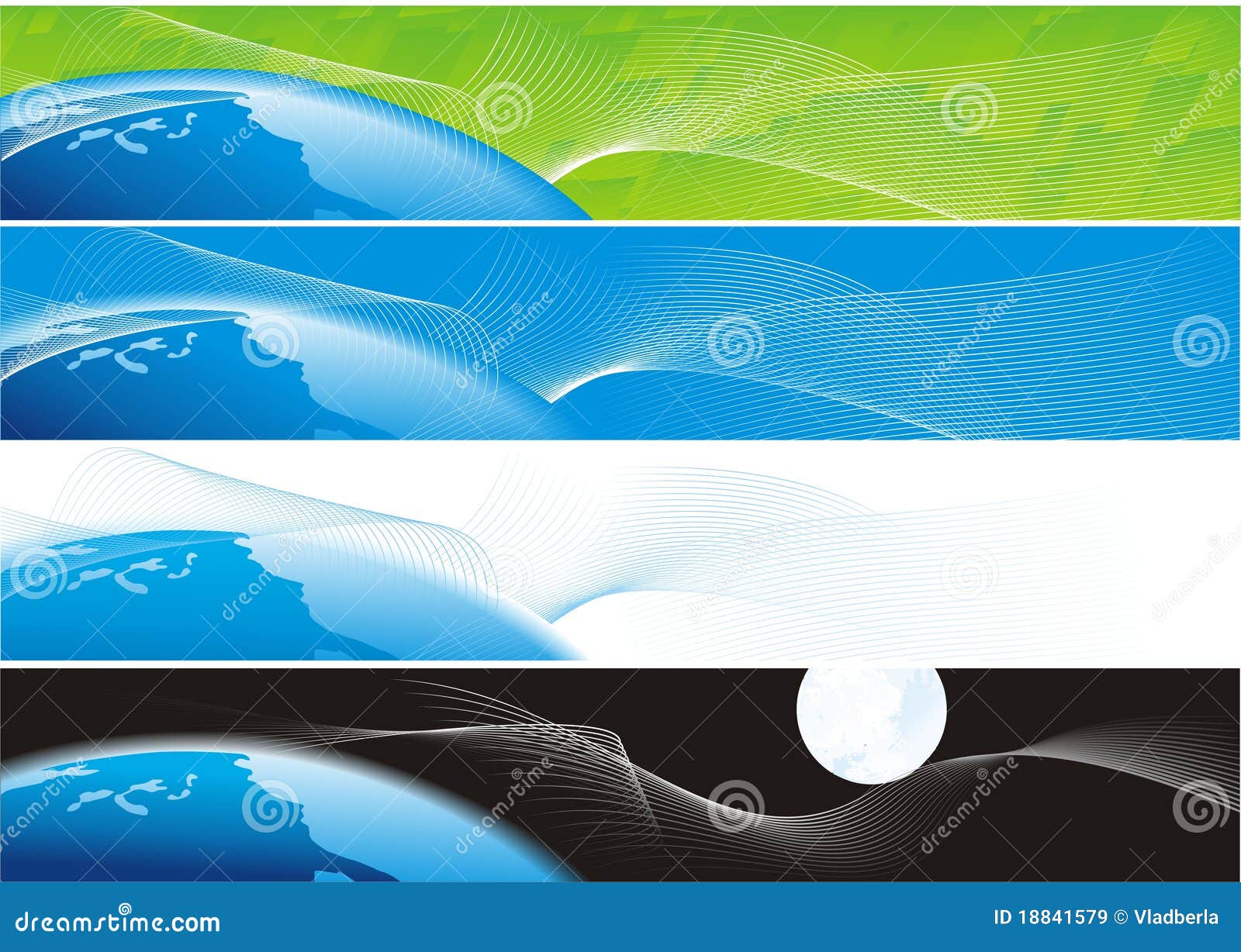 Banner of planet stock vector. Illustration of abstract - 18841579