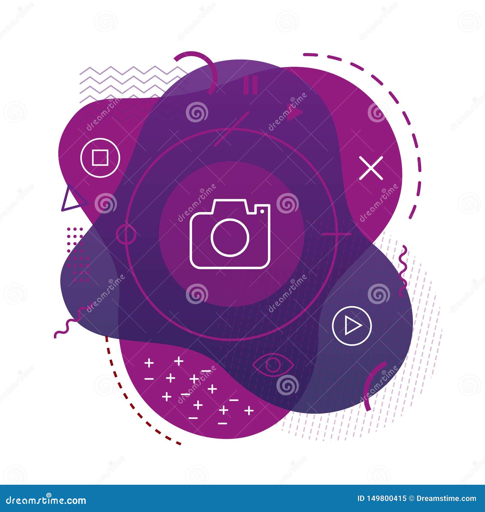 Camera Icon on Modern Background Stock Vector - Illustration of ...