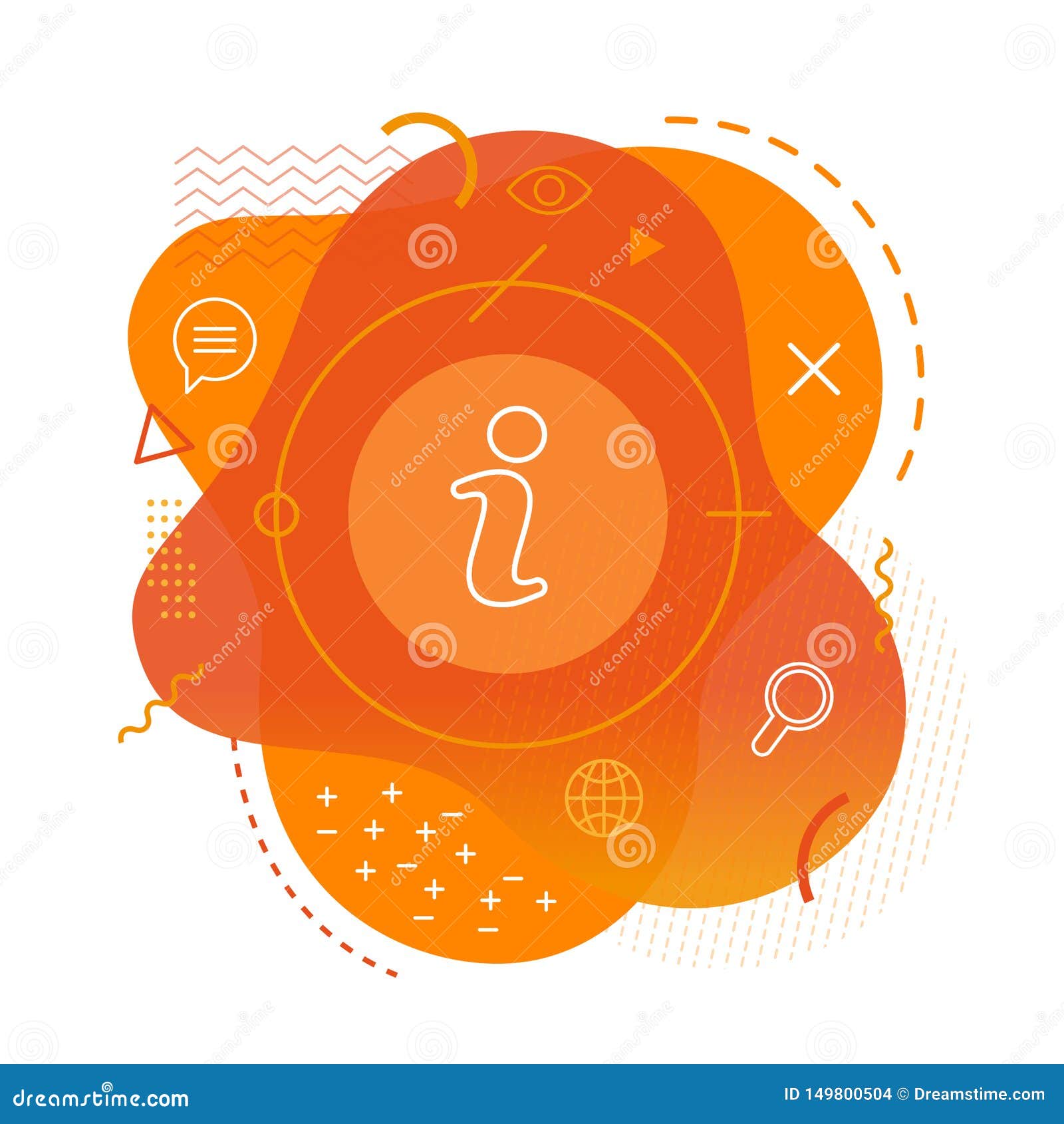 Information Icon on Modern Background Stock Illustration - Illustration ...