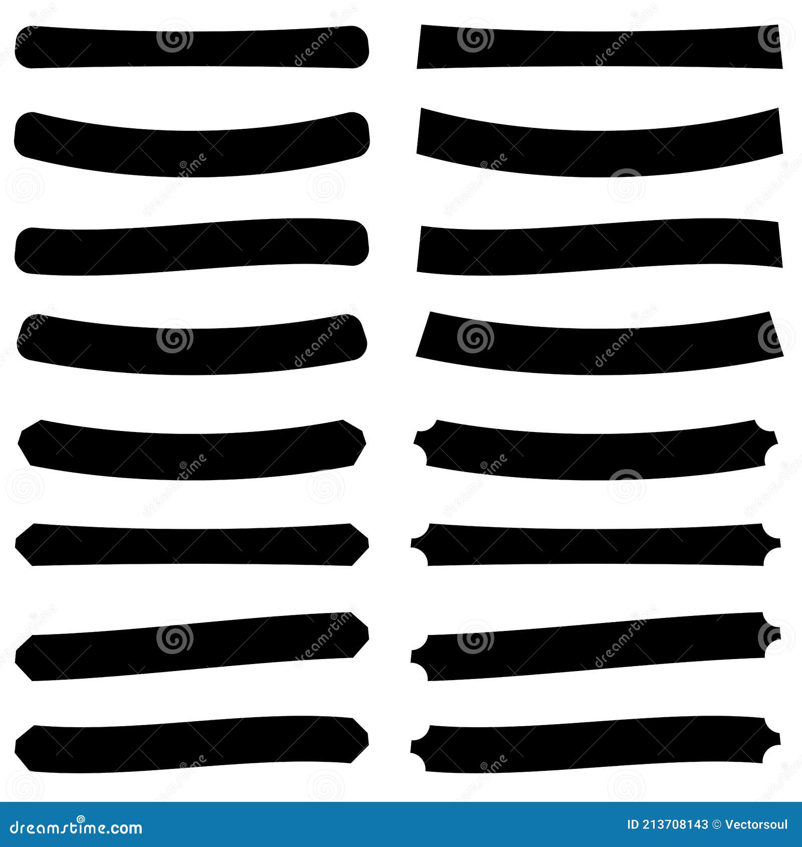 Banner, Plaque or Tag, Label Shape. Oblong, Long Rectangular Banner ...