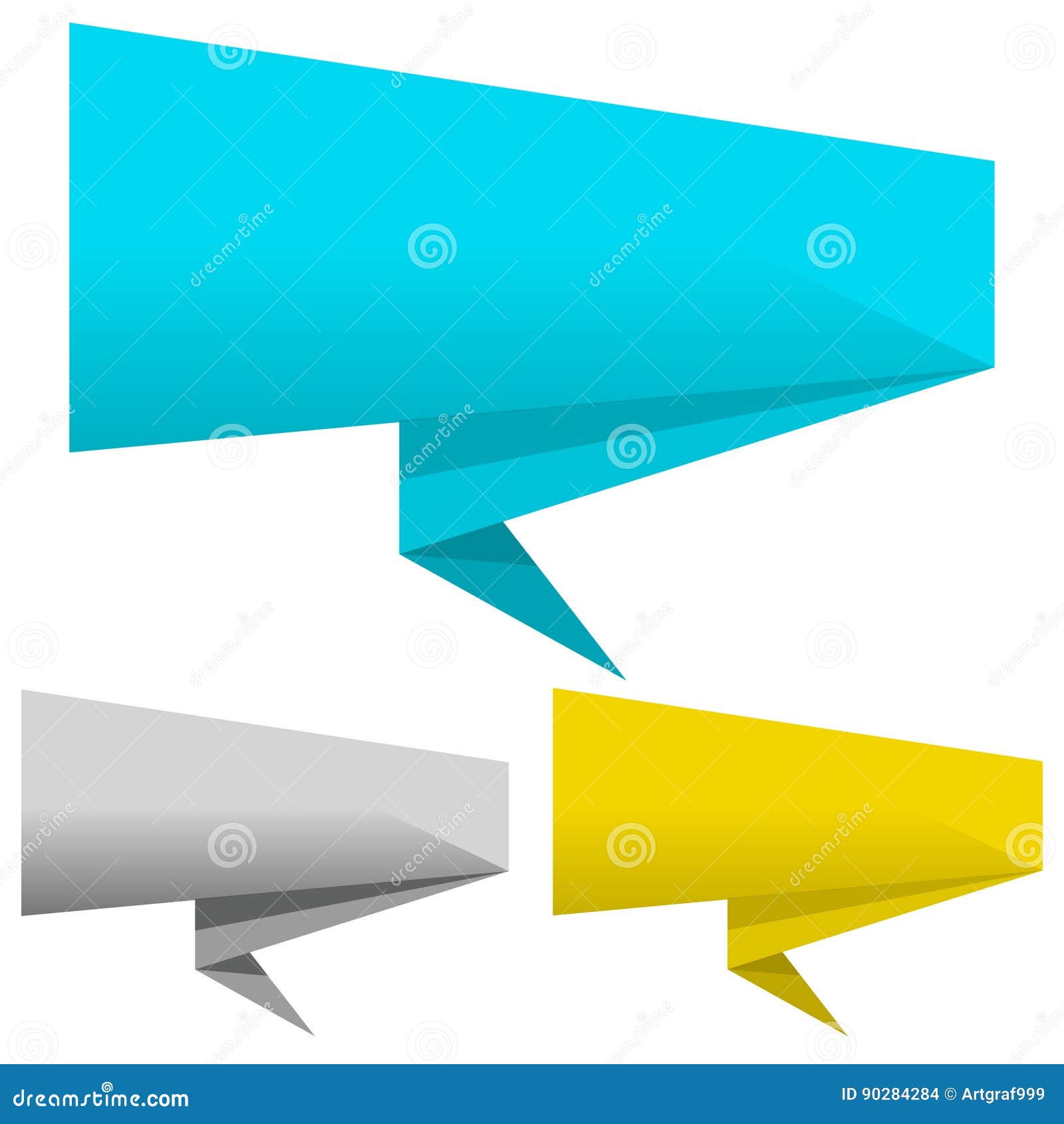 Banner pointer set. Vector stock illustration. Illustration of banner ...