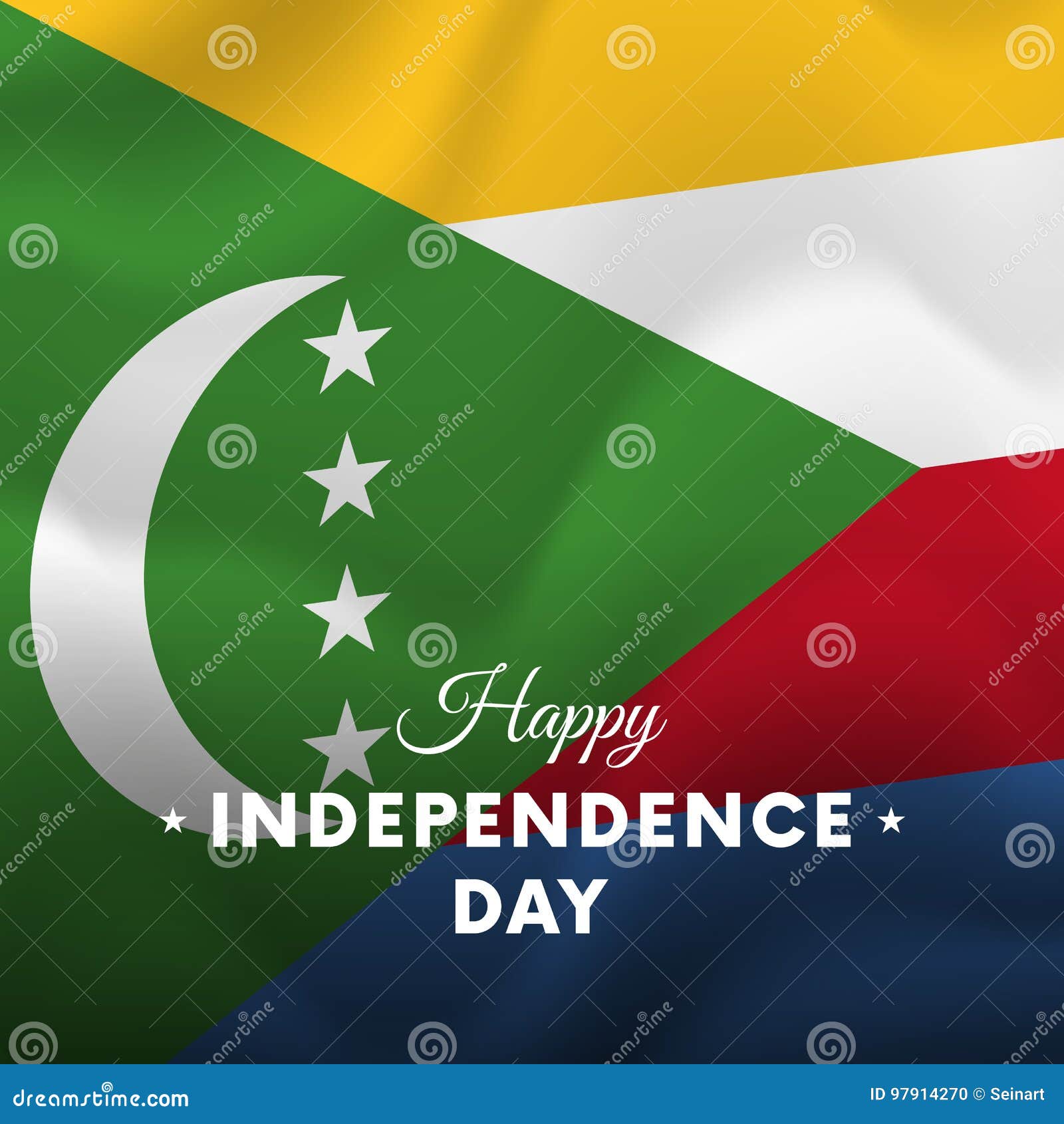 Banner or Poster of Comoros Independence Day Celebration. Vector. Stock ...