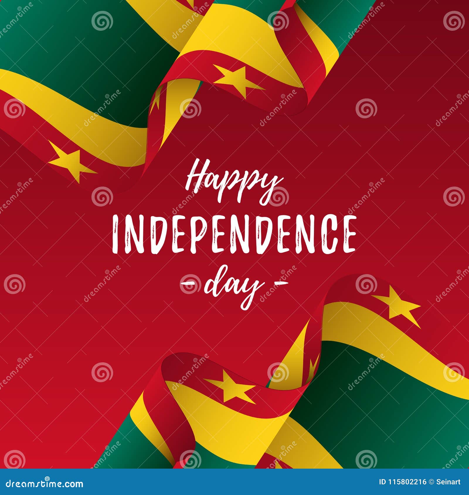 Banner or Poster of Grenada Independence Day Celebration. Grenada Flag ...
