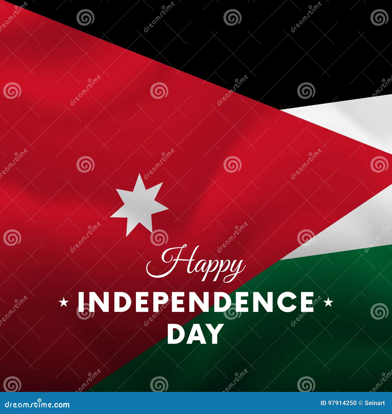 Banner or Poster of Jordan Independence Day Celebration. Vector. Stock ...