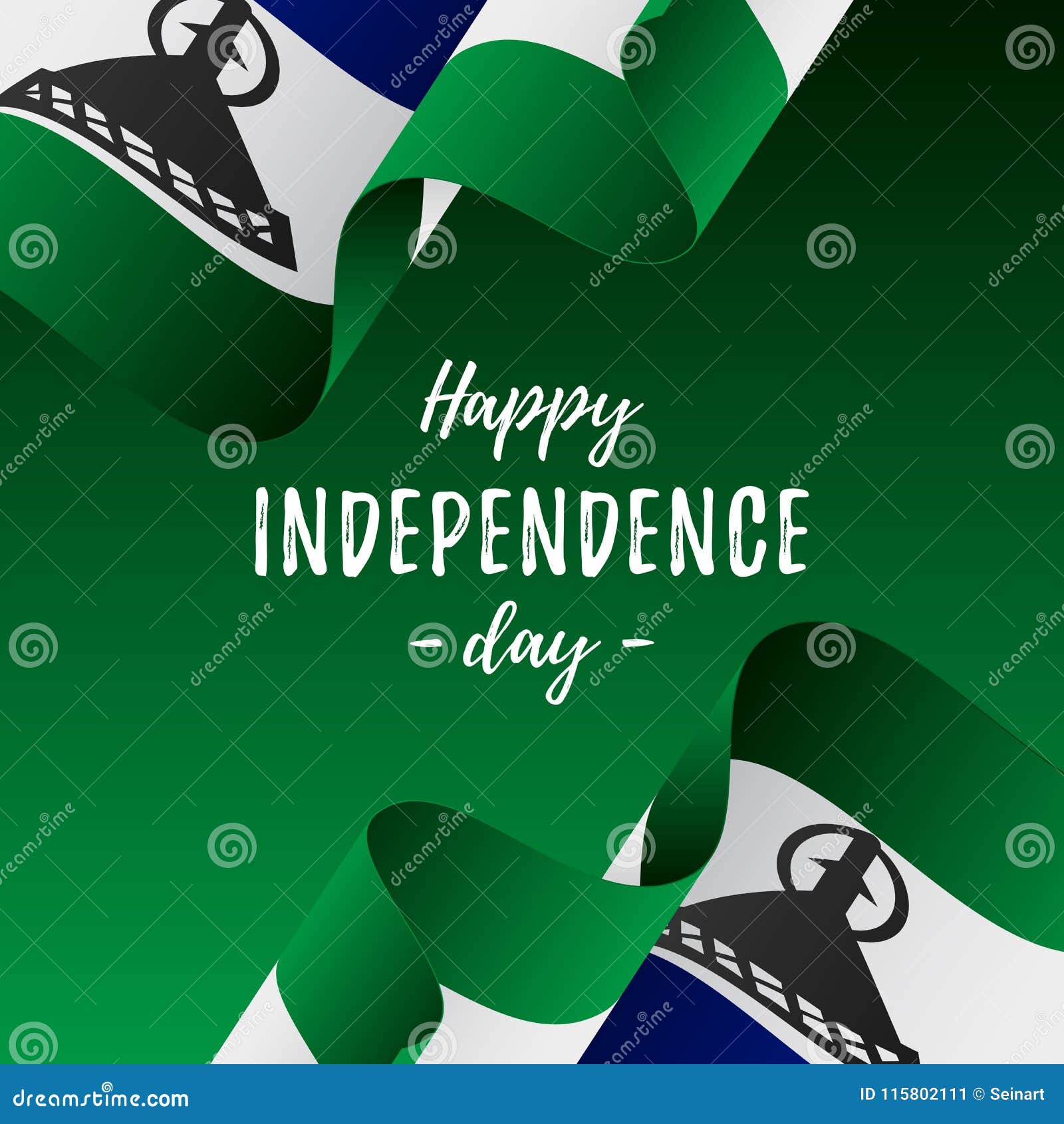 Banner or Poster of Lesotho Independence Day Celebration. Lesotho Flag ...