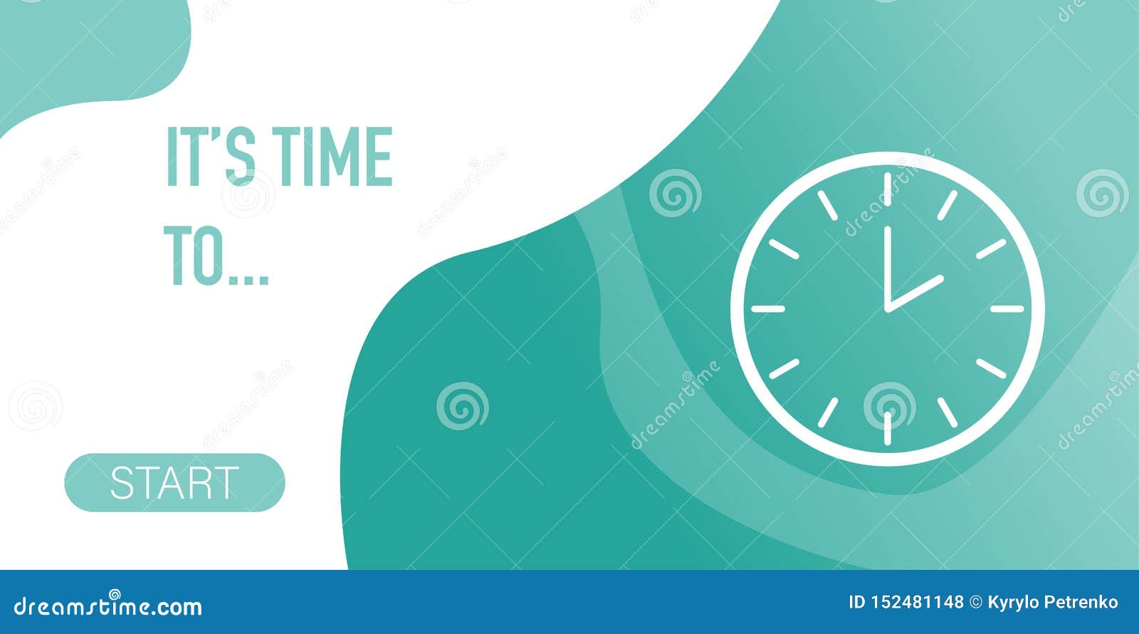 Banner for Presenting Ideas Related To Time Stock Vector - Illustration ...