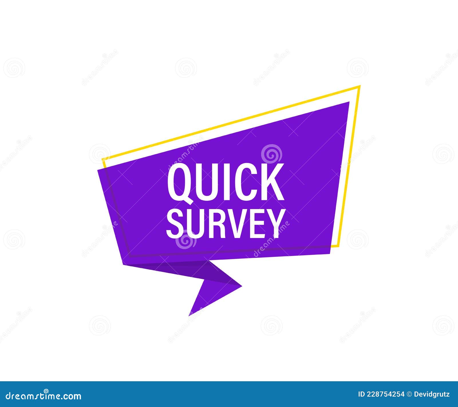 Banner with Quick Survey. Web Design. Vector Stock Illustration. Stock ...