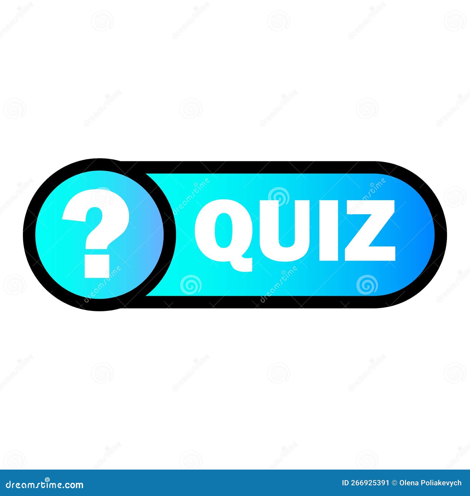Banner with Quiz. Answer Question Sign. Vector Illustration Stock ...