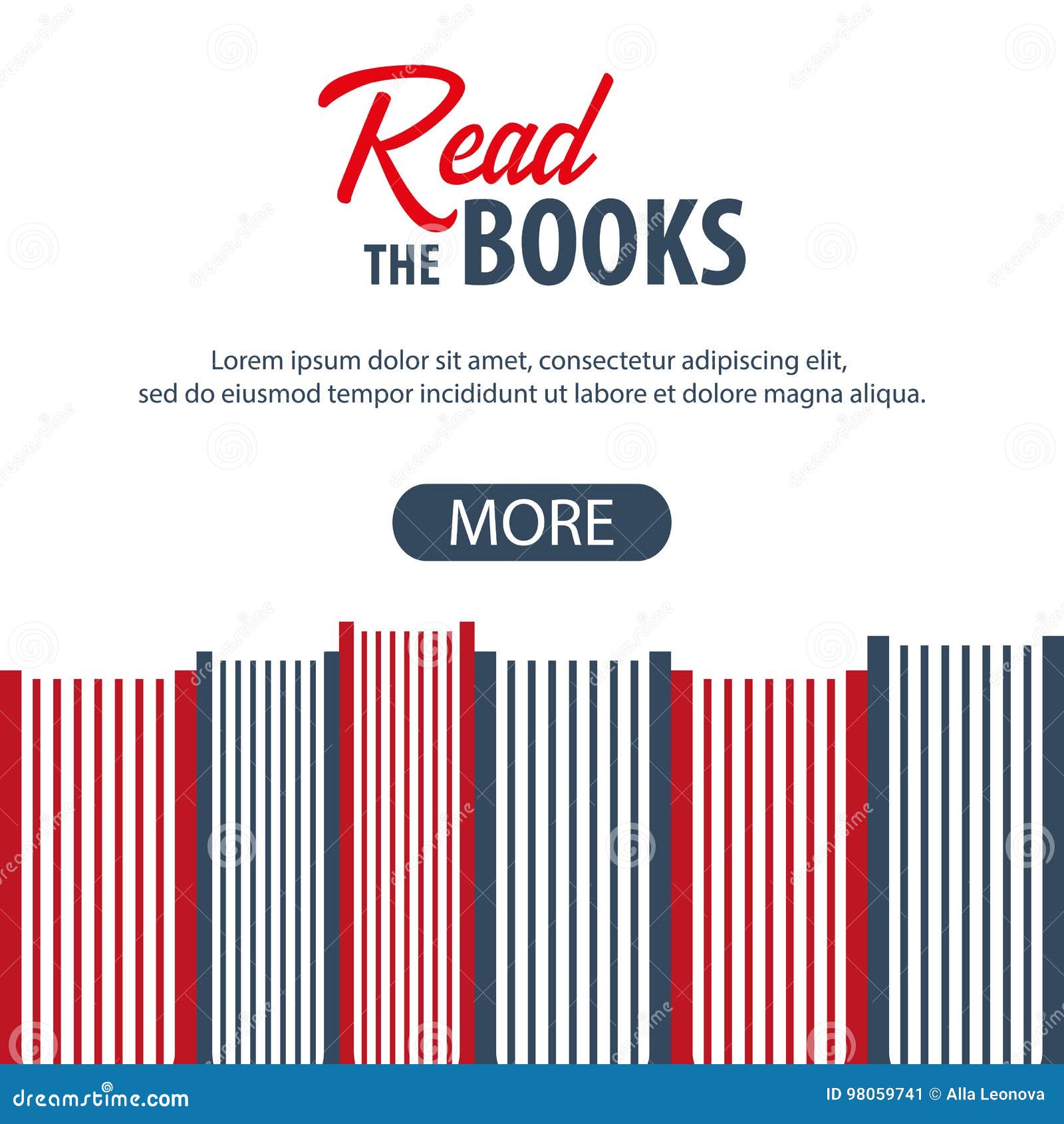 Banner Read the Book. Stack of Books. Vector Illustration. Stock ...