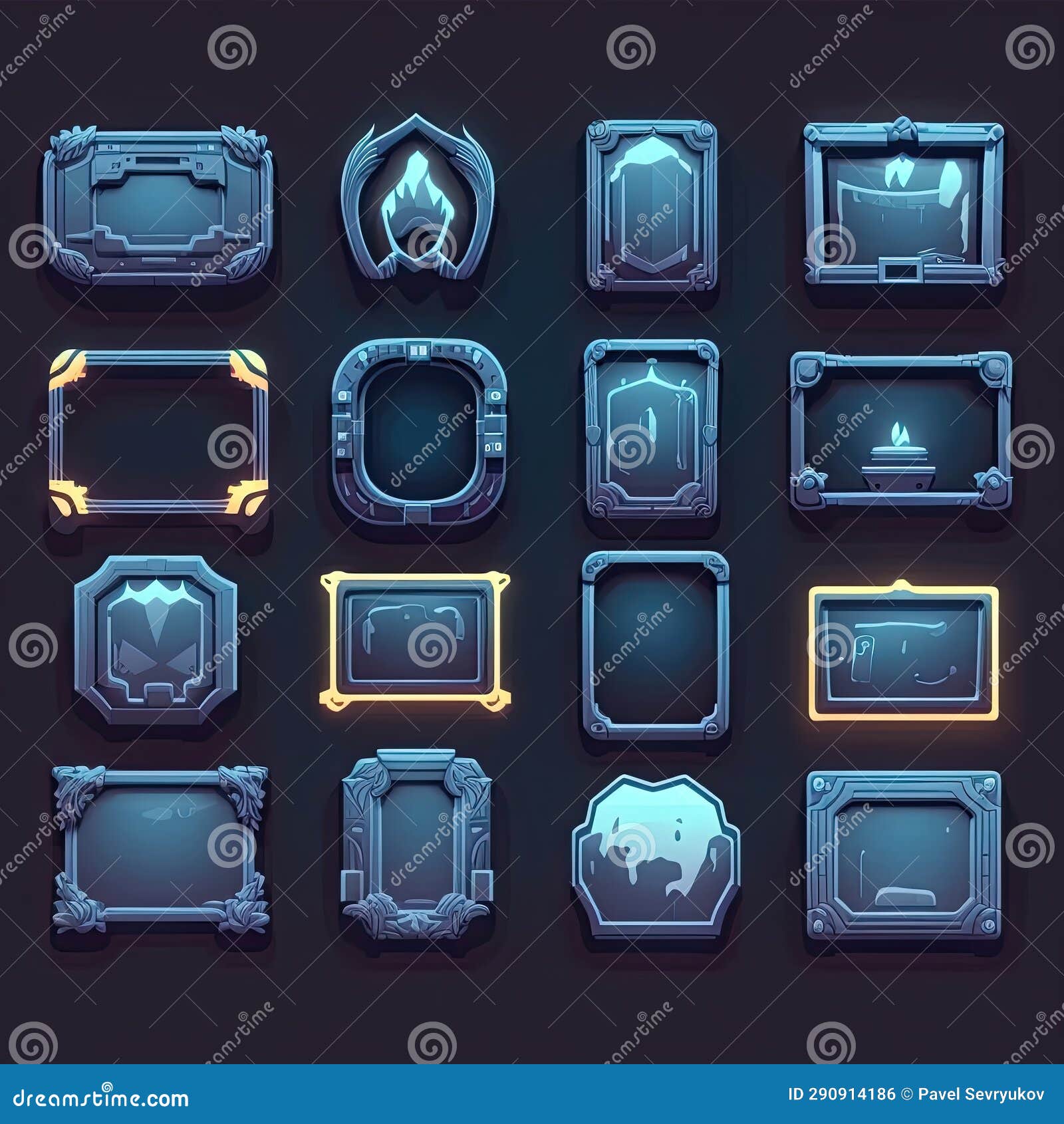 Banner Rectangle Frame Game Ai Generated Stock Illustration ...