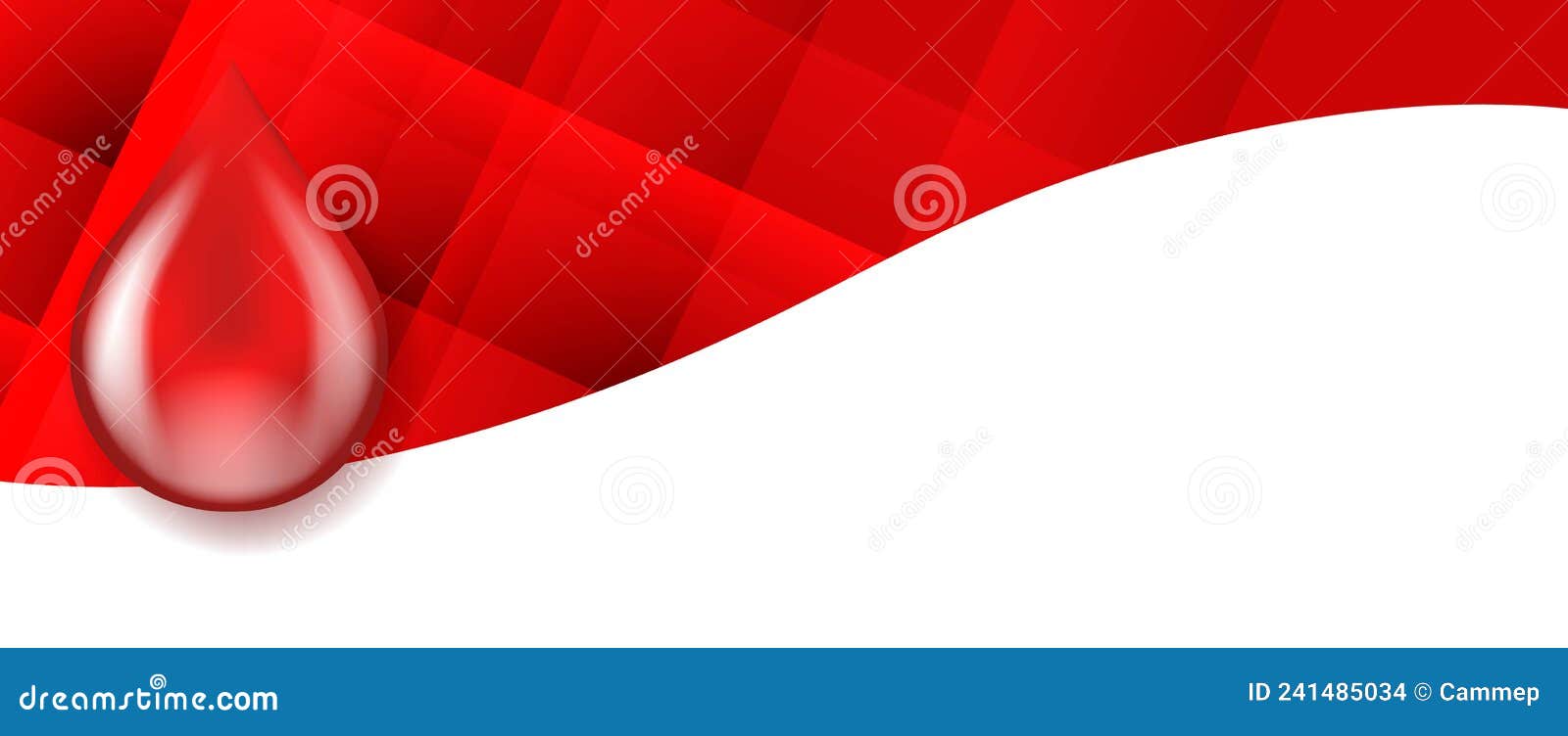 Banner with Red Blood Icon stock vector. Illustration of anatomy ...