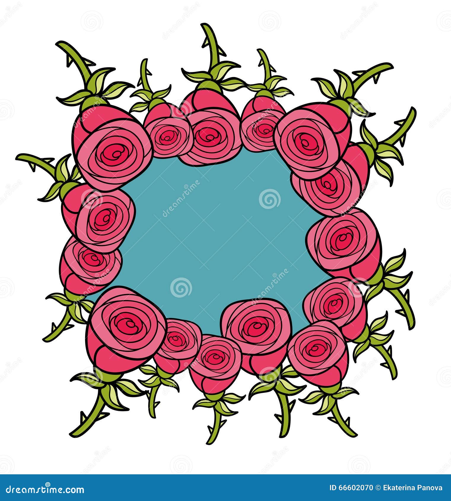 Banner of red roses. stock vector. Illustration of natural - 66602070