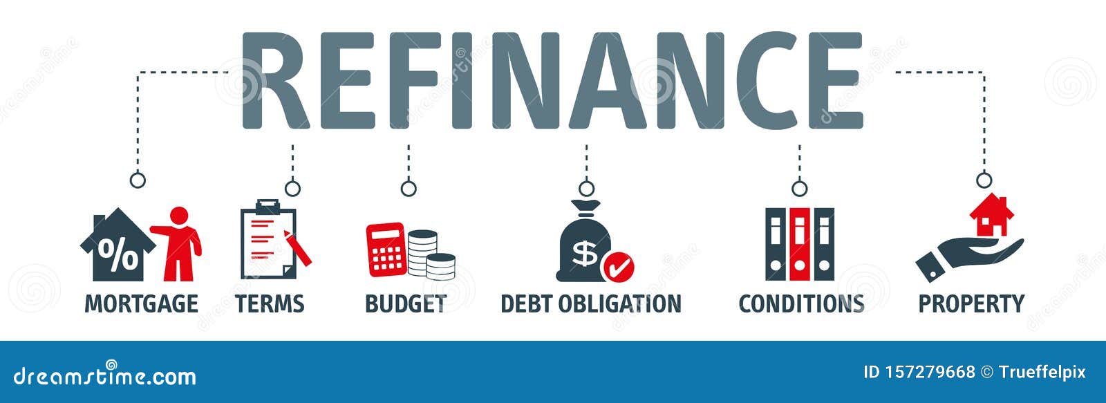 Banner Refinance Vector Illustration Concept Stock Vector ...