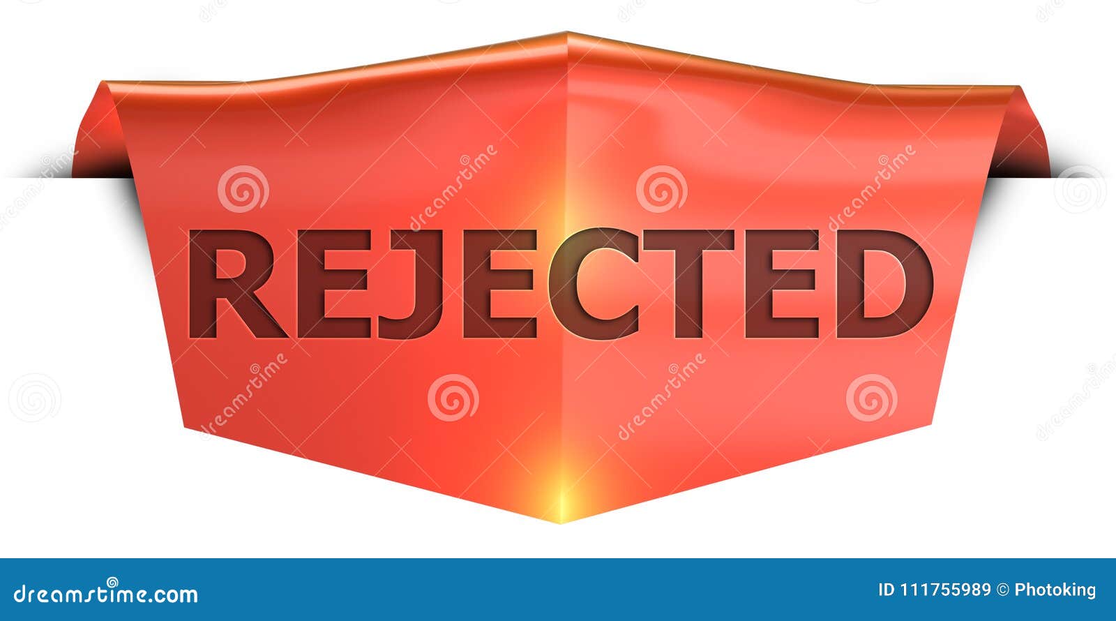 Banner rejected stock illustration. Illustration of reject - 111755989