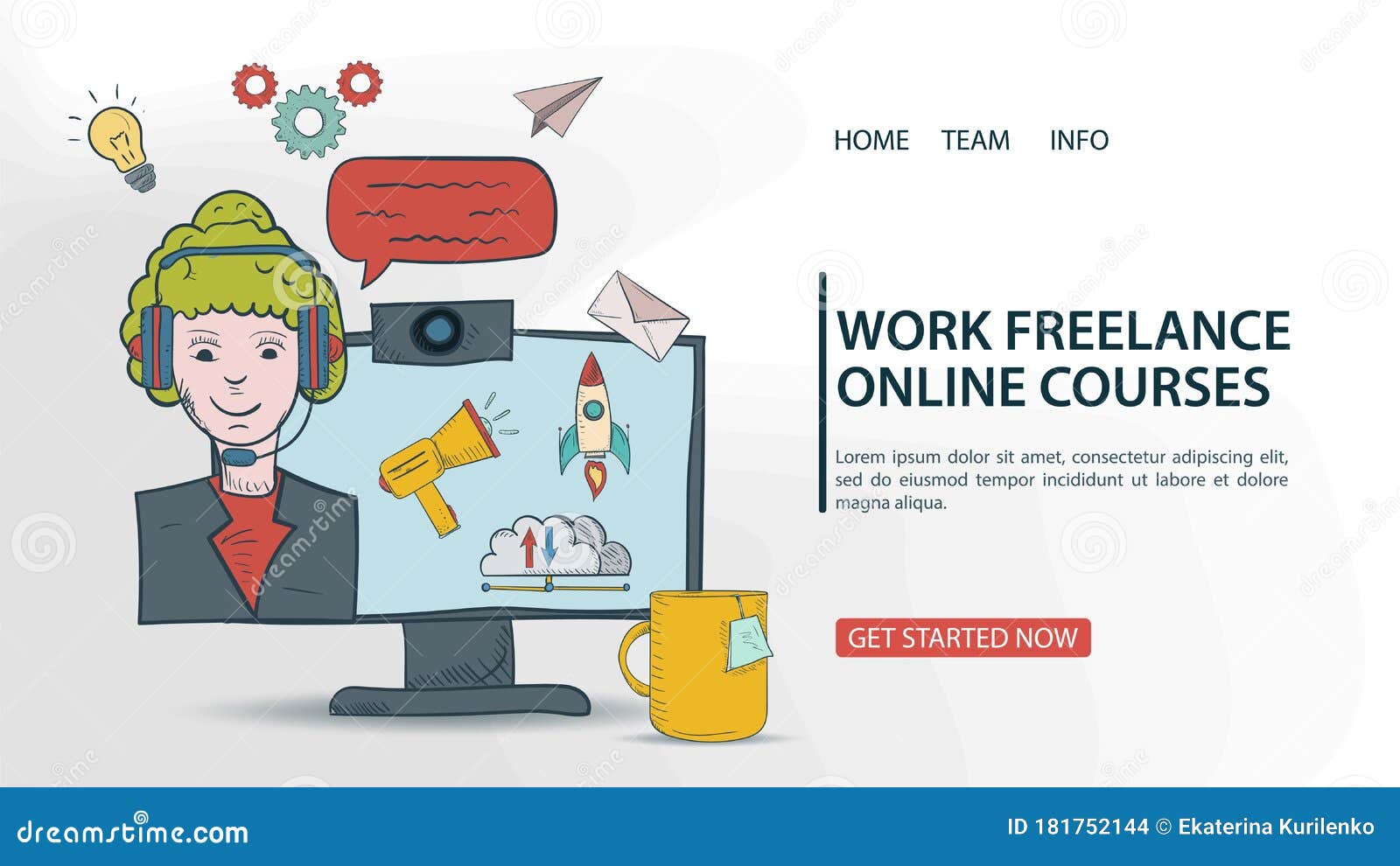 Banner Remote Learning Internet Freelancing Courses for a Website or ...