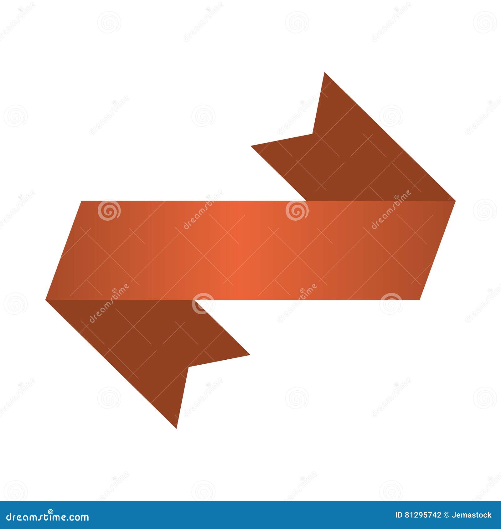 Banner Ribbon Brown Graphic Stock Vector - Illustration of retro ...