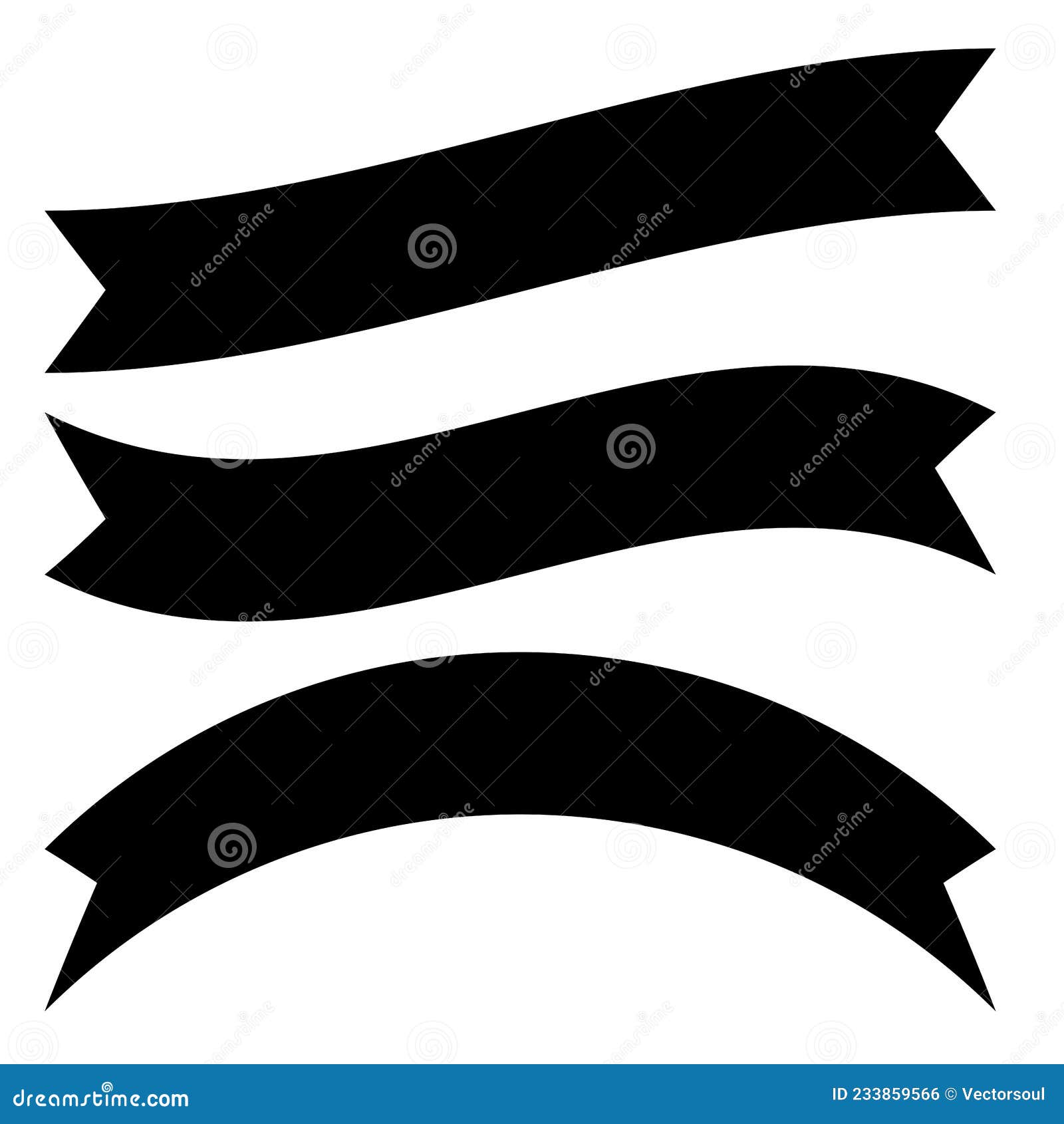 Banner, Ribbon Horizontal Shape, Design Element Stock Vector ...