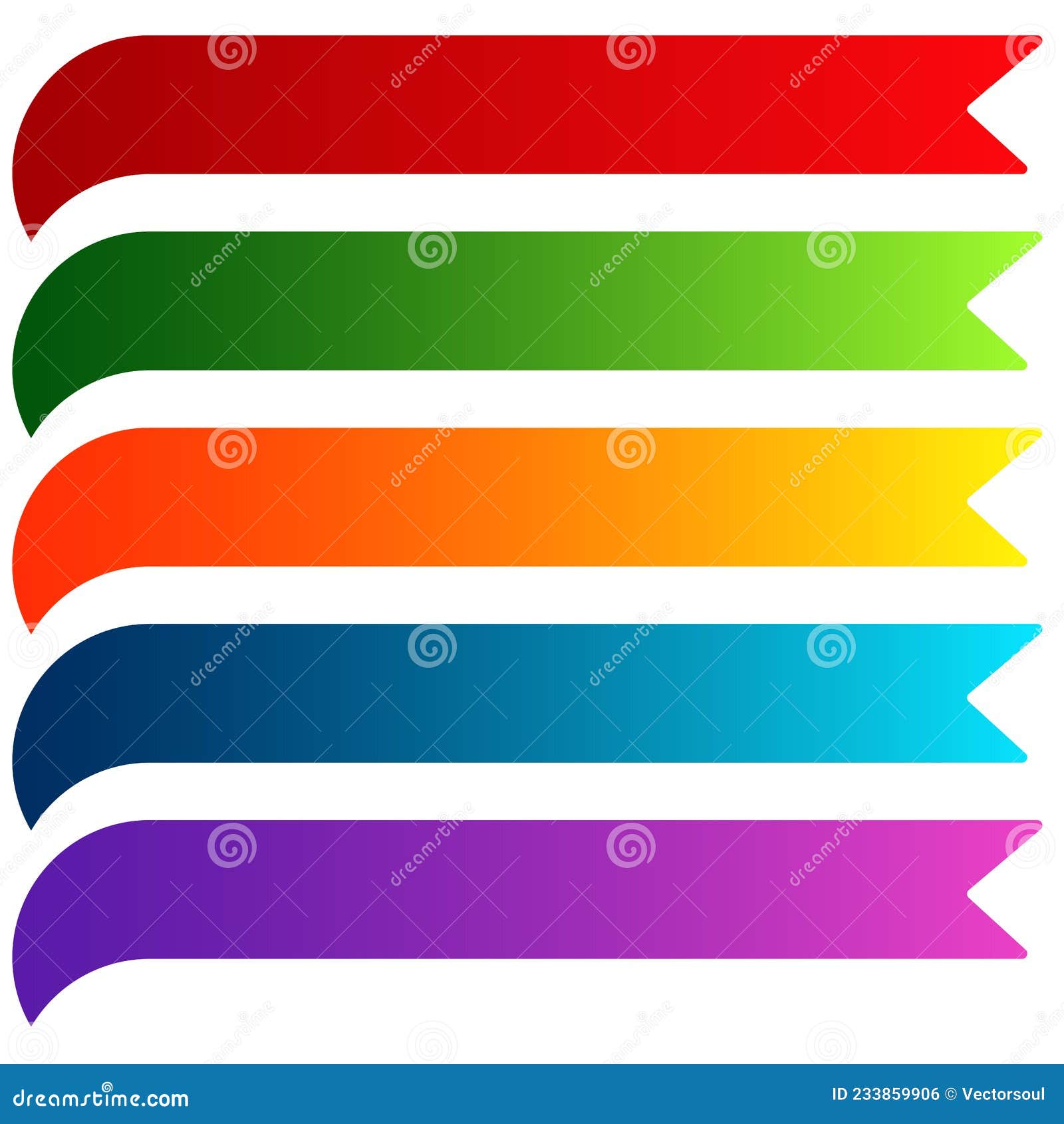 Banner, Ribbon Horizontal Shape, Design Element Stock Vector ...
